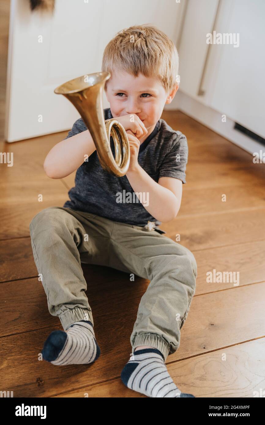 Child practicing tuba hi-res stock photography and images - Alamy