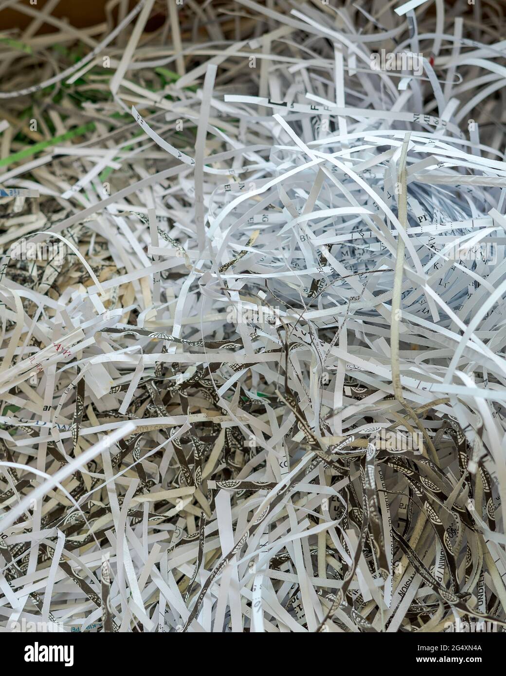 White shredded paper in a carboard box Stock Photo - Alamy