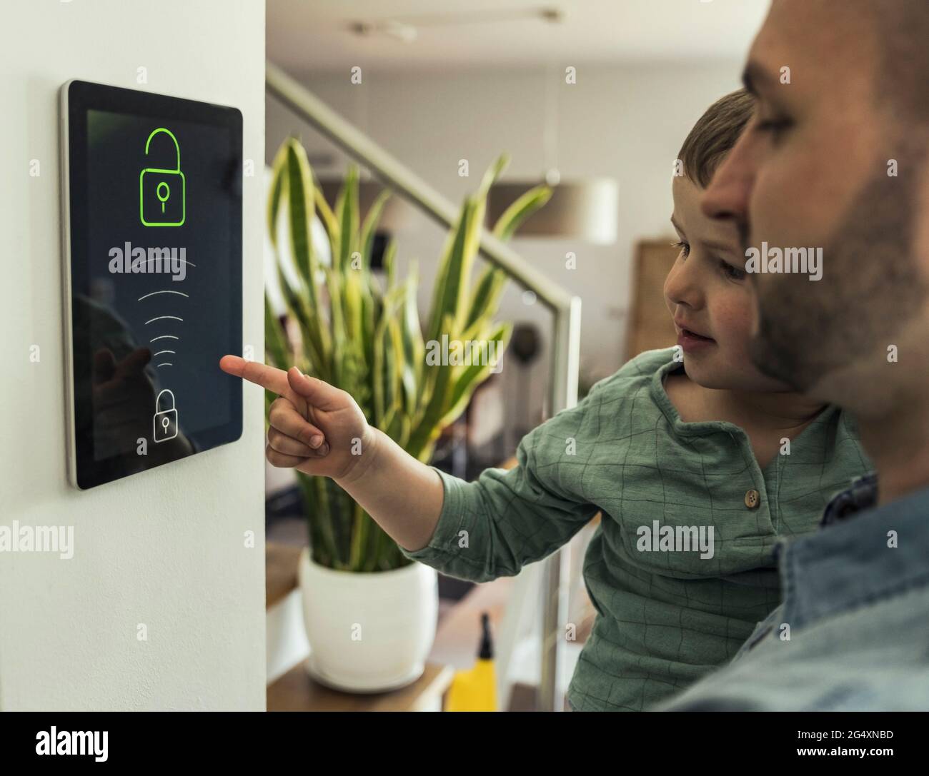 Security control boy hi-res stock photography and images - Alamy