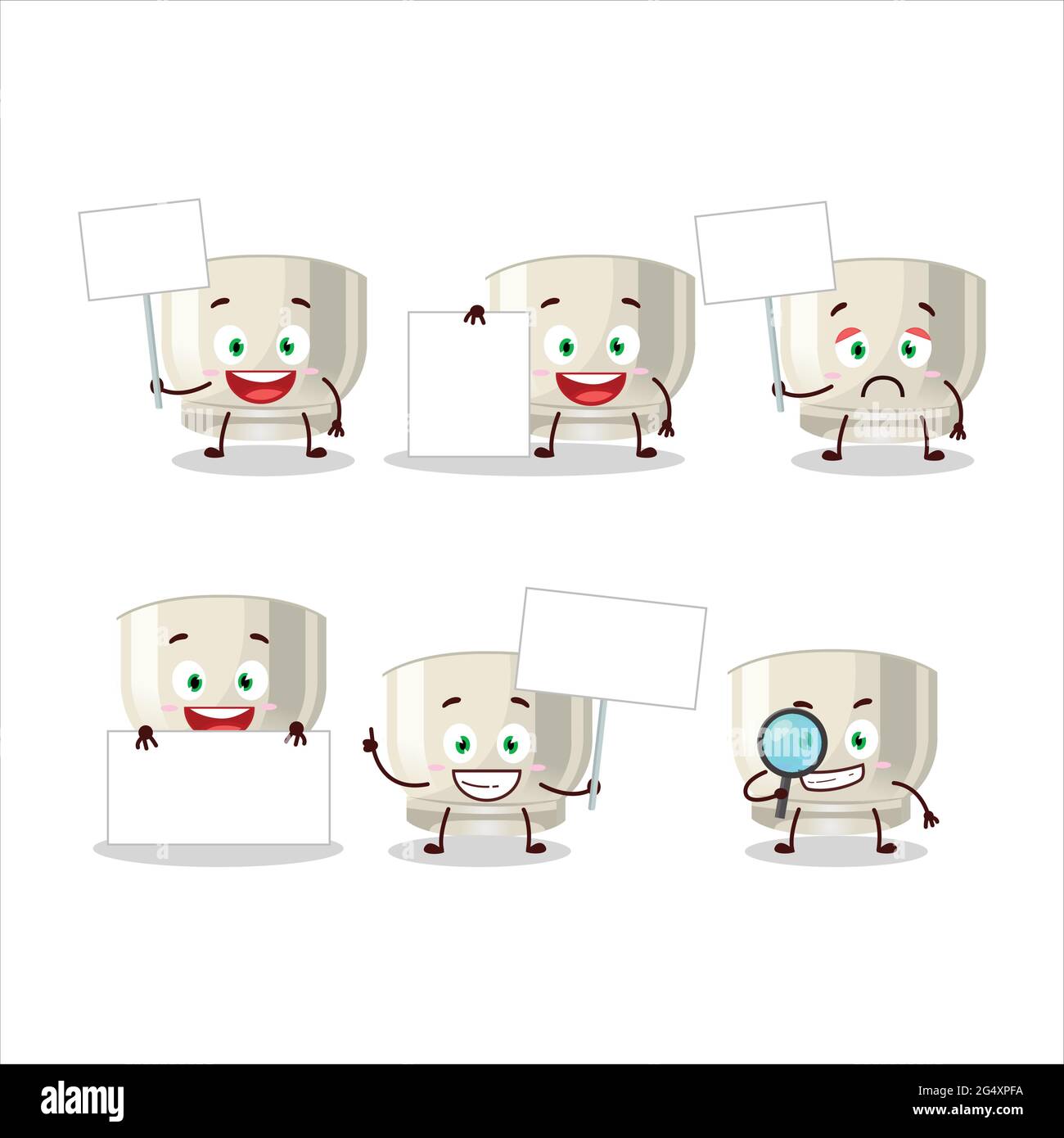 Glass of sake cartoon character bring information board. Vector ...