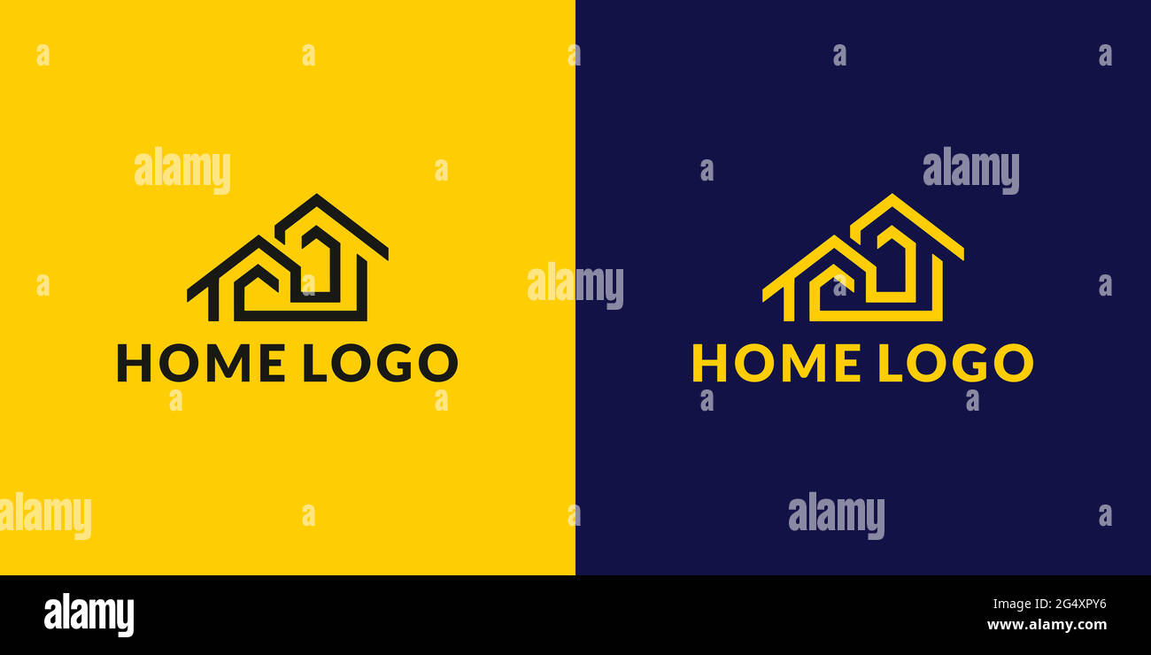 Modern luxury villa house sign. Gold residential property development ...