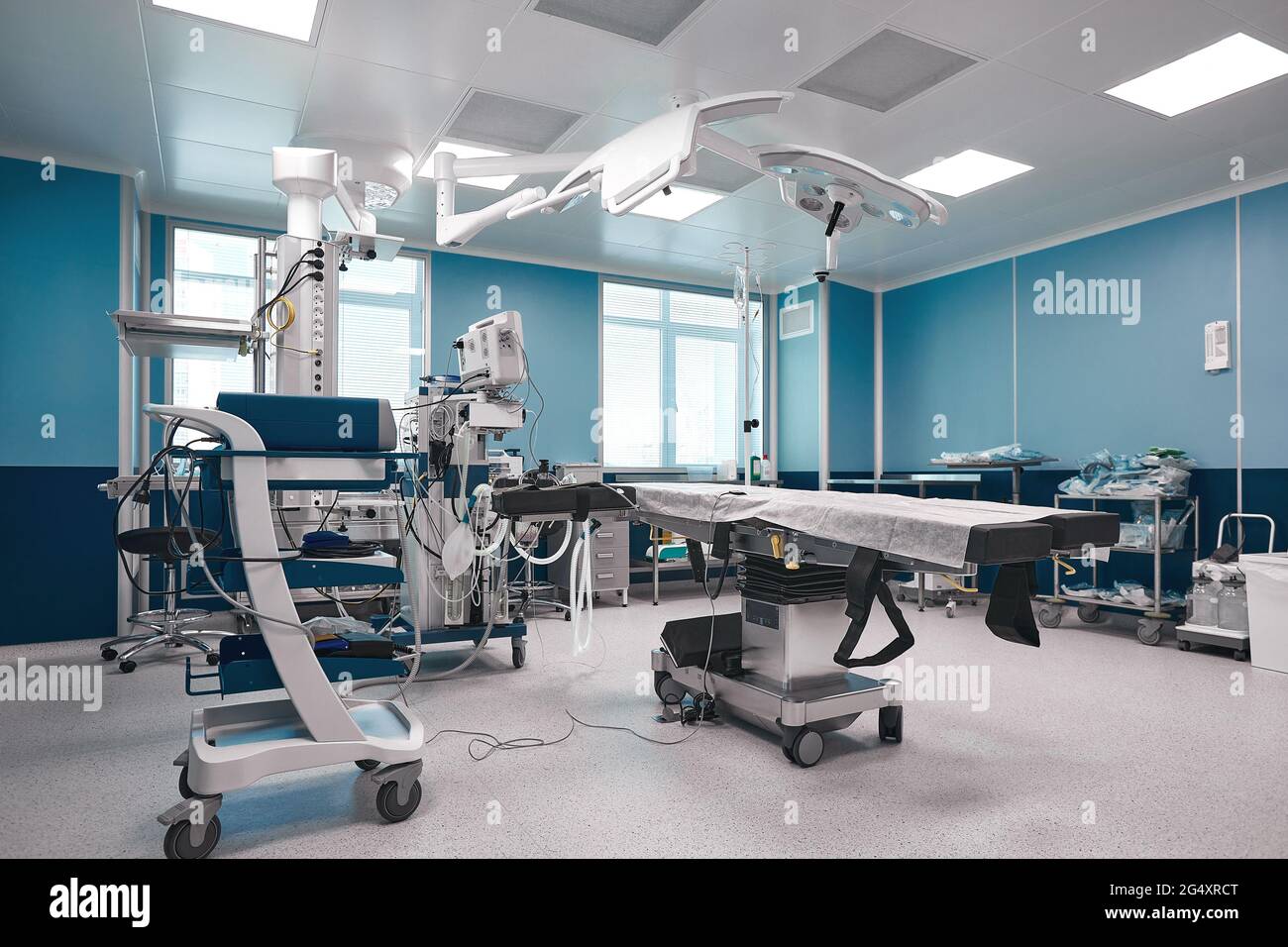 Operating board with a large amount of light, with modern equipment for ...