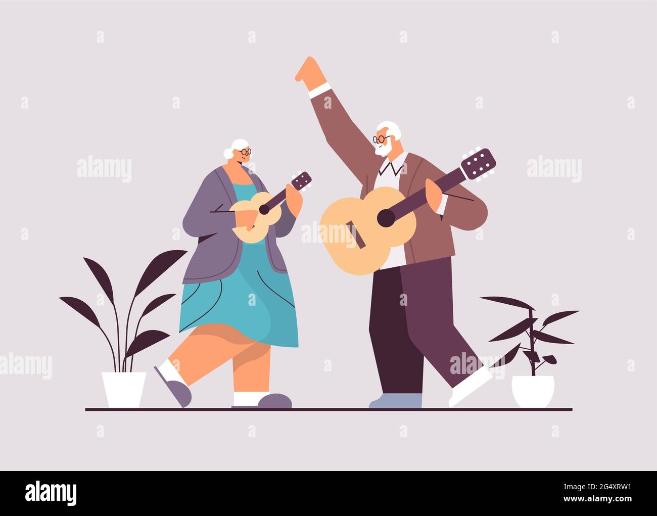 Beautiful mature woman having fun Stock Vector Images - Alamy