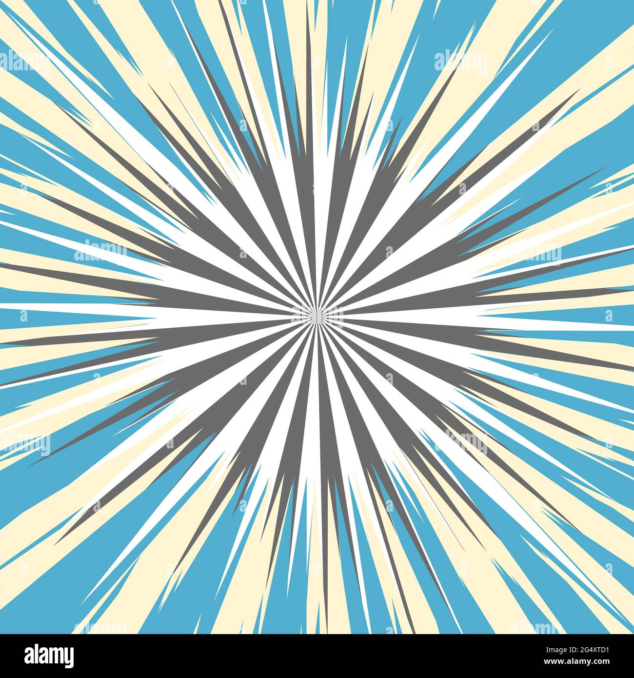 Pop art radial colorful comics book magazine cover. Striped blue ...