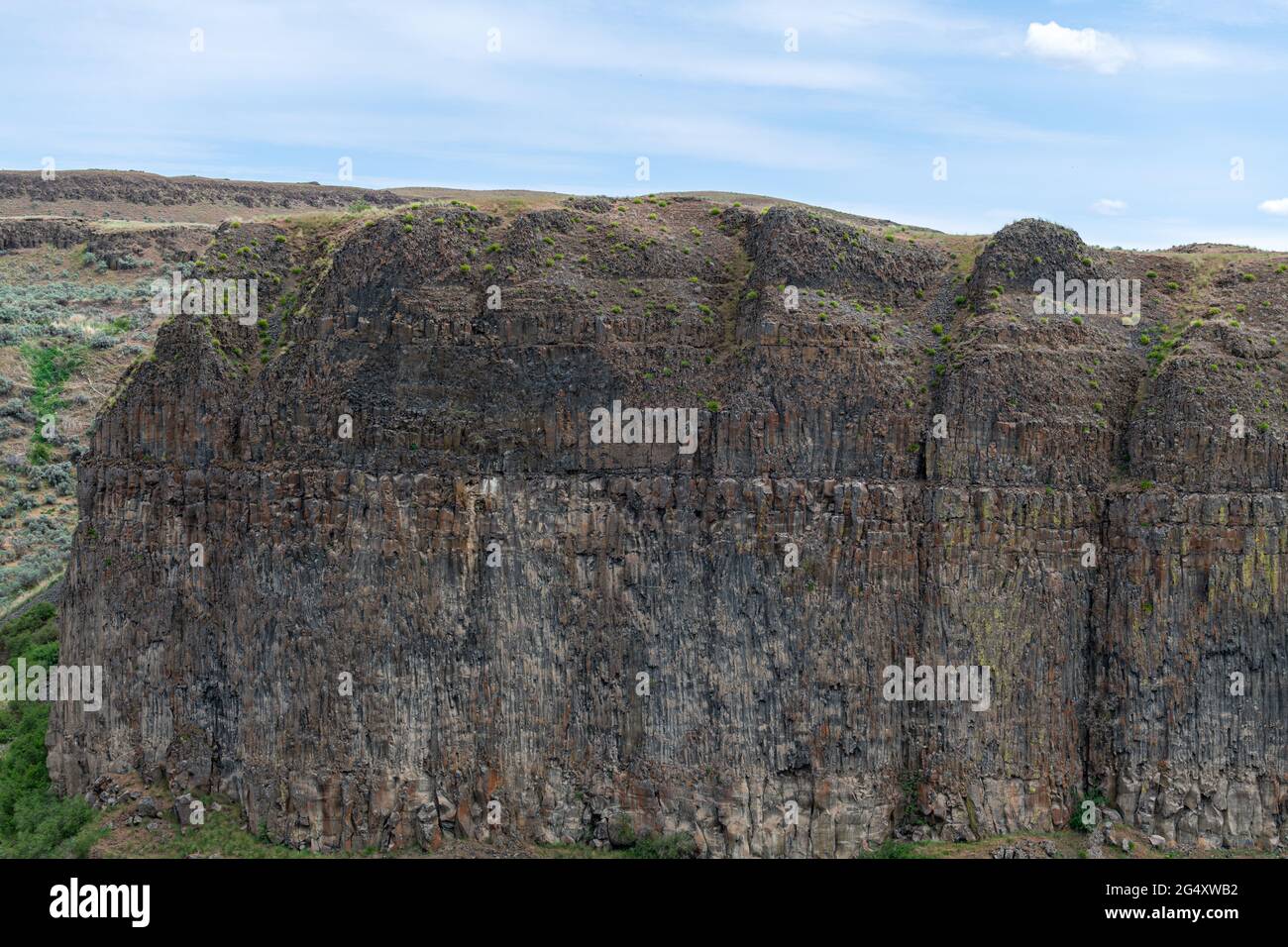 Volcanic cliffs at Palouse Falls State Park in Washington, USA Stock ...