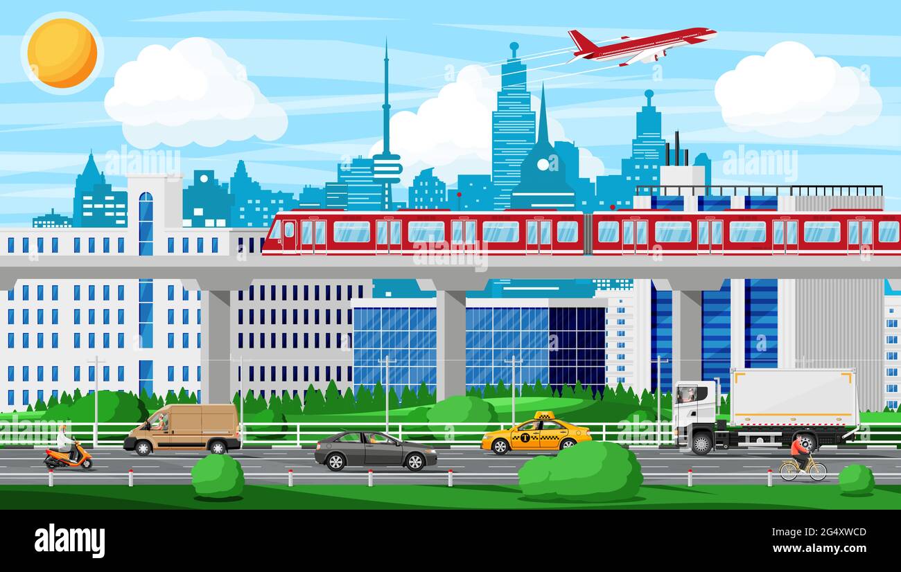Urban transportation concept Stock Vector Images - Alamy