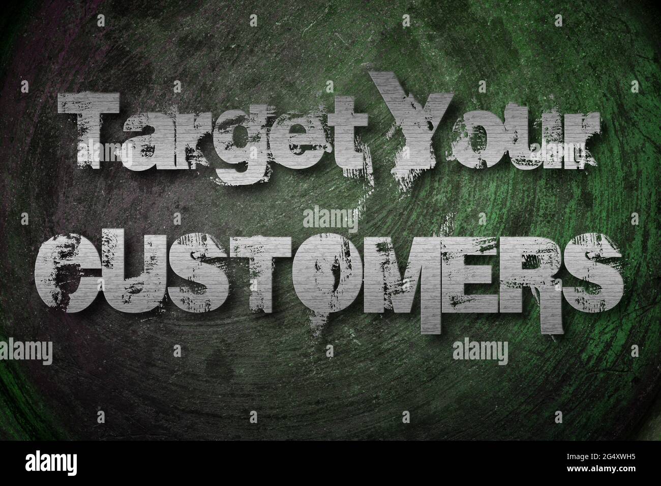 target your customers text on background Stock Photo - Alamy