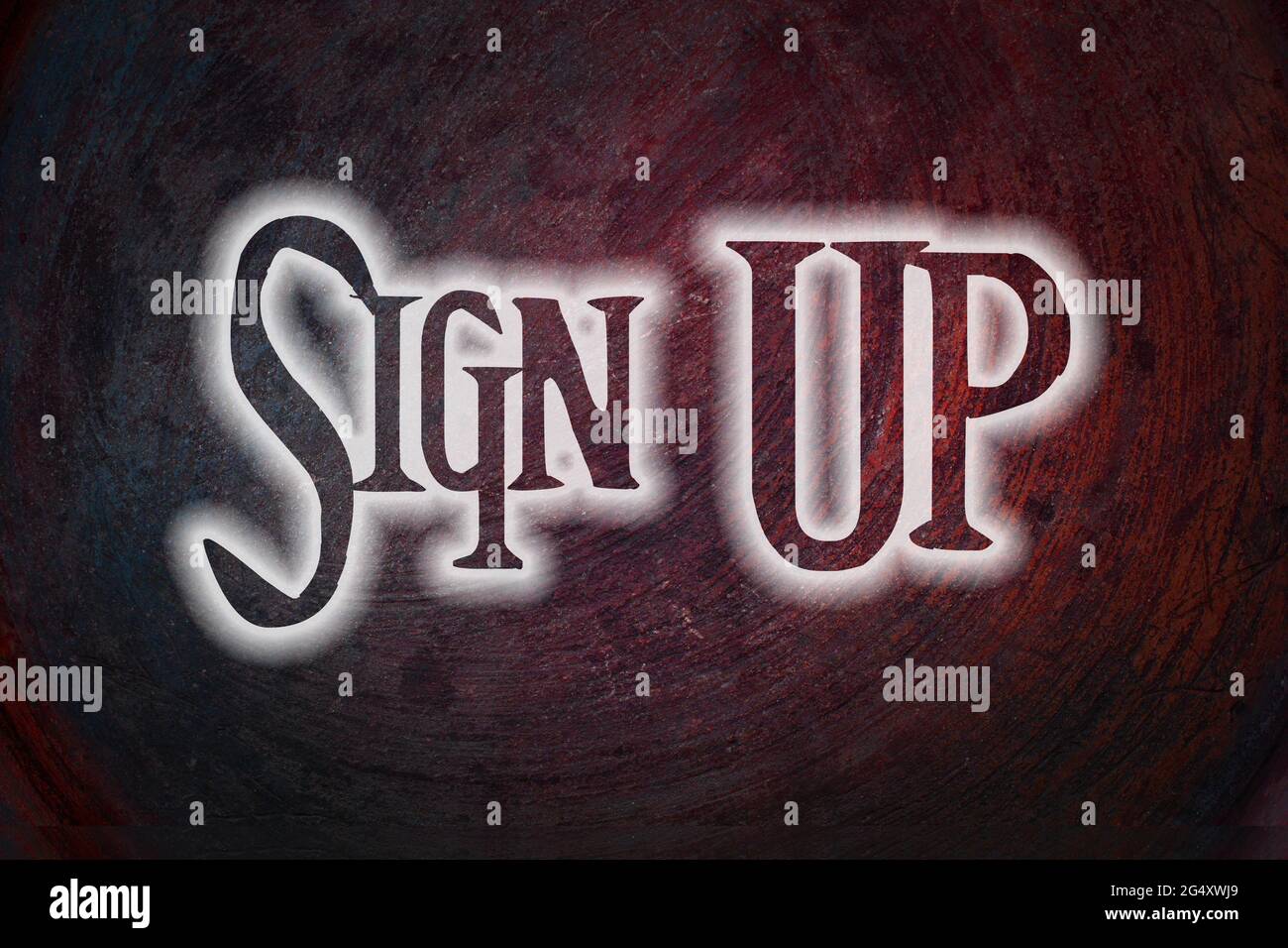 Sign Up Concept text on background Stock Photo - Alamy