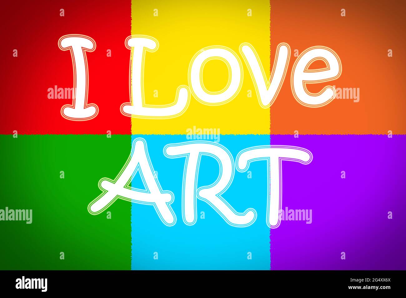 I Love Art Concept text on background Stock Photo - Alamy