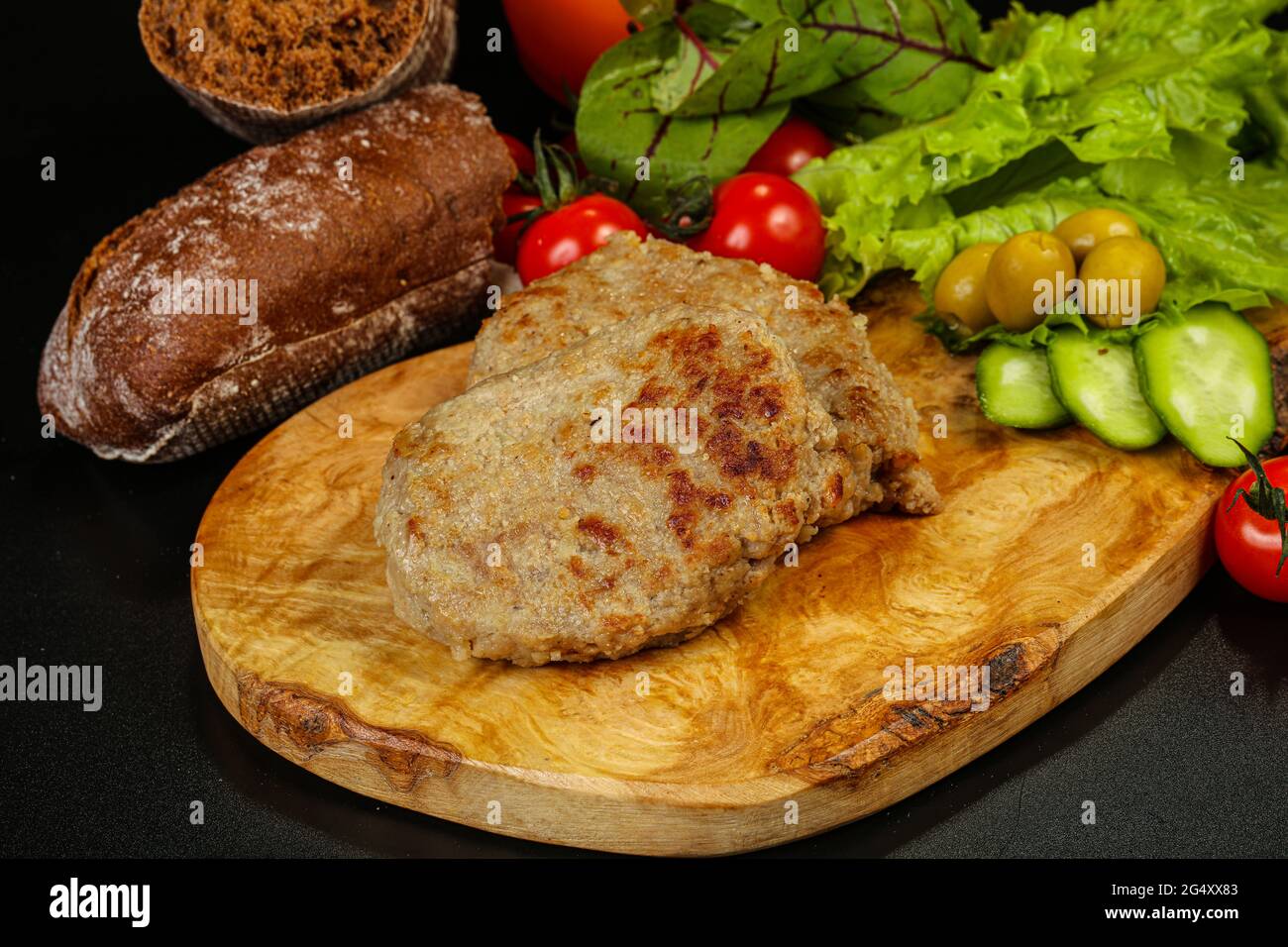 Homemade roasted cutlet with minced meat Stock Photo - Alamy