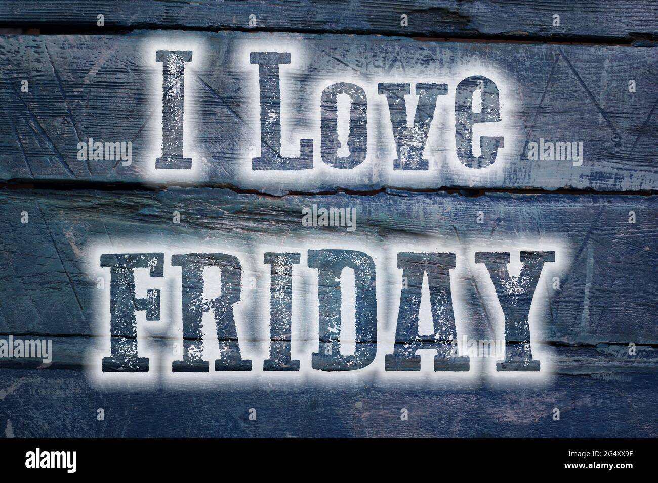I Love Friday Concept text on background Stock Photo - Alamy