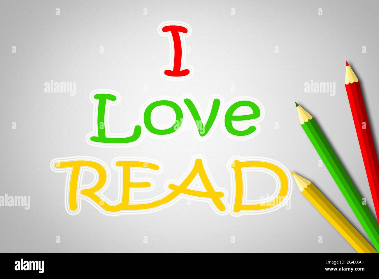 I Love Read Concept text on background Stock Photo - Alamy