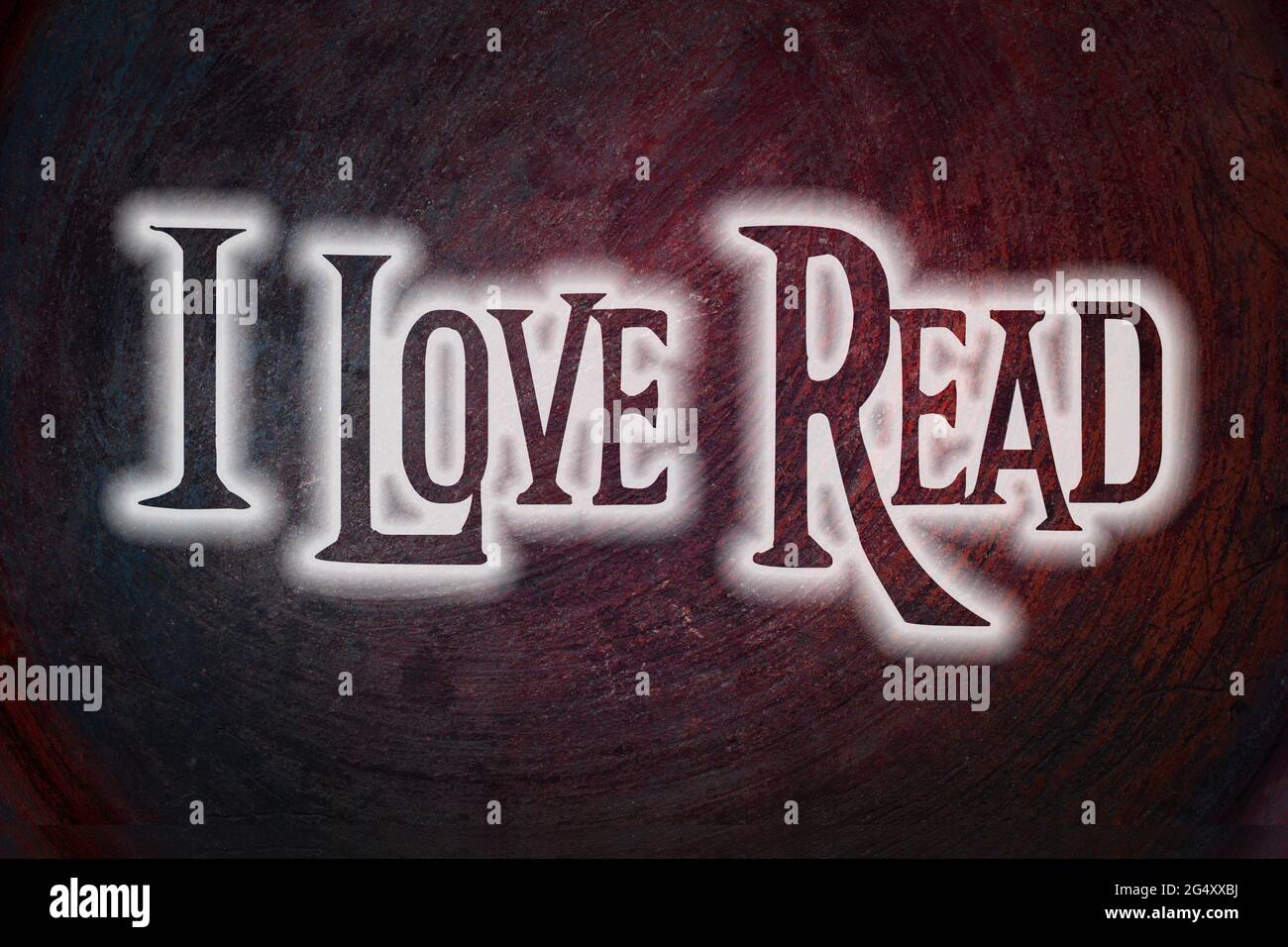 I Love Read Concept text on background Stock Photo - Alamy