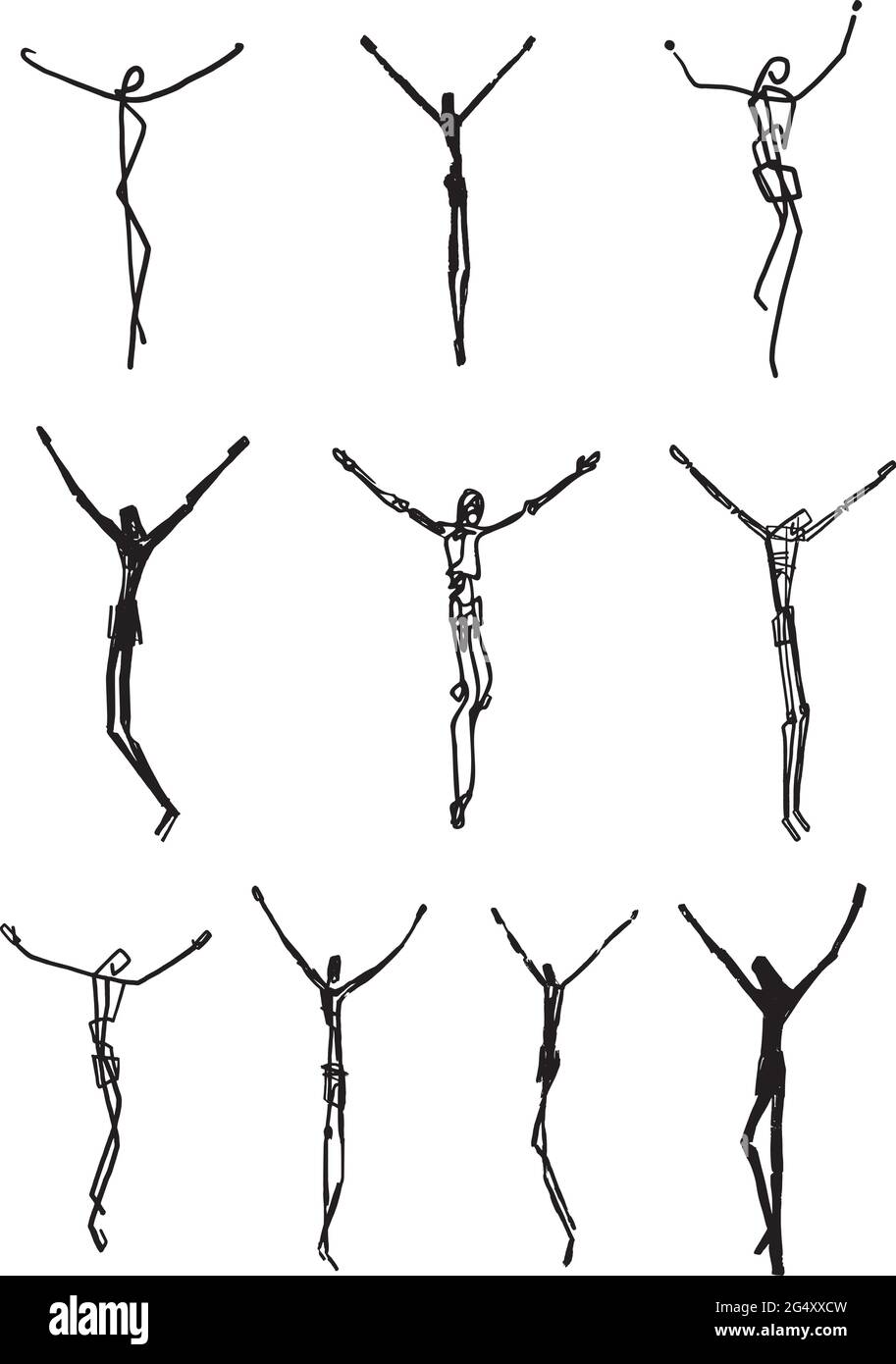 Hand drawn illustrations or drawing of Jesus Christ at the Cross Stock ...