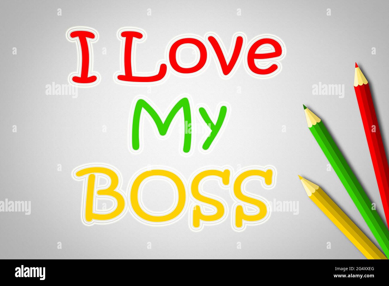I love my boss hi-res stock photography and images - Alamy
