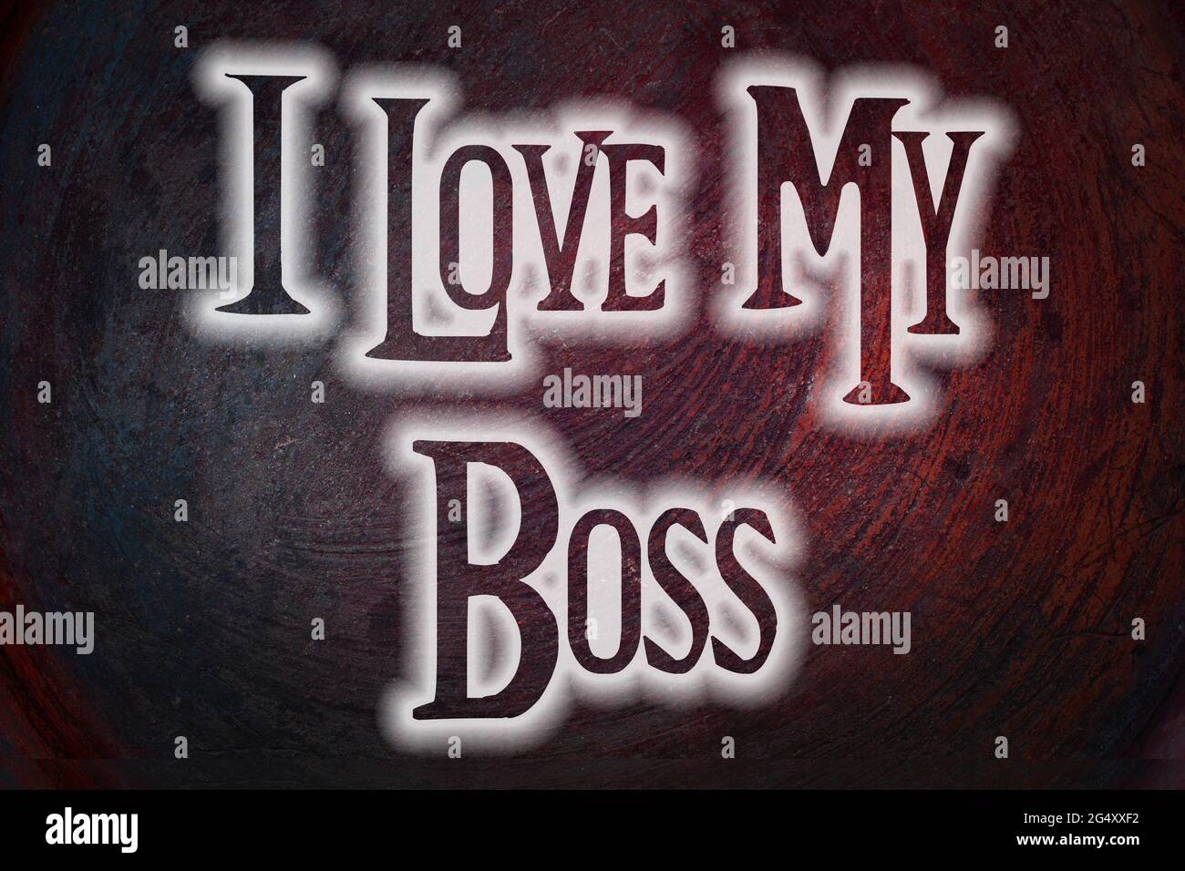 I Love My Boss Concept text on background Stock Photo - Alamy