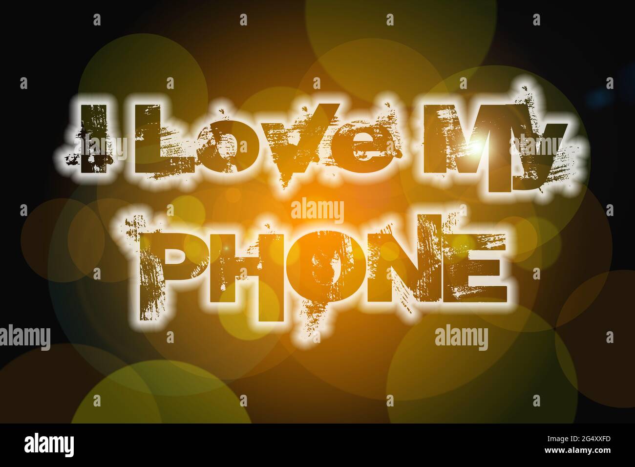 I Love My Phone Concept text on background Stock Photo - Alamy