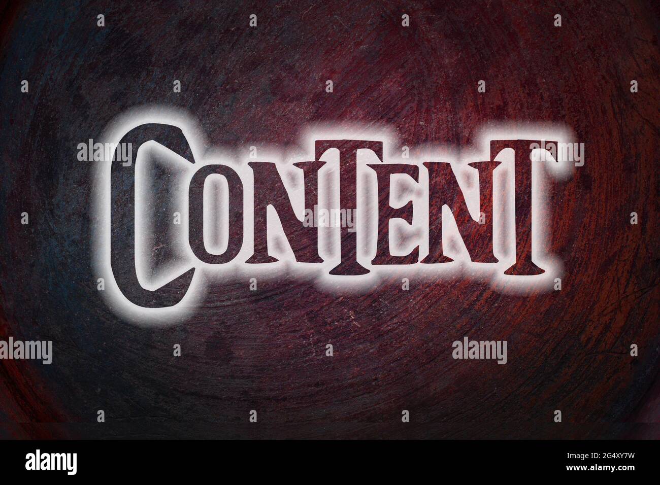 Content Concept text on background Stock Photo - Alamy