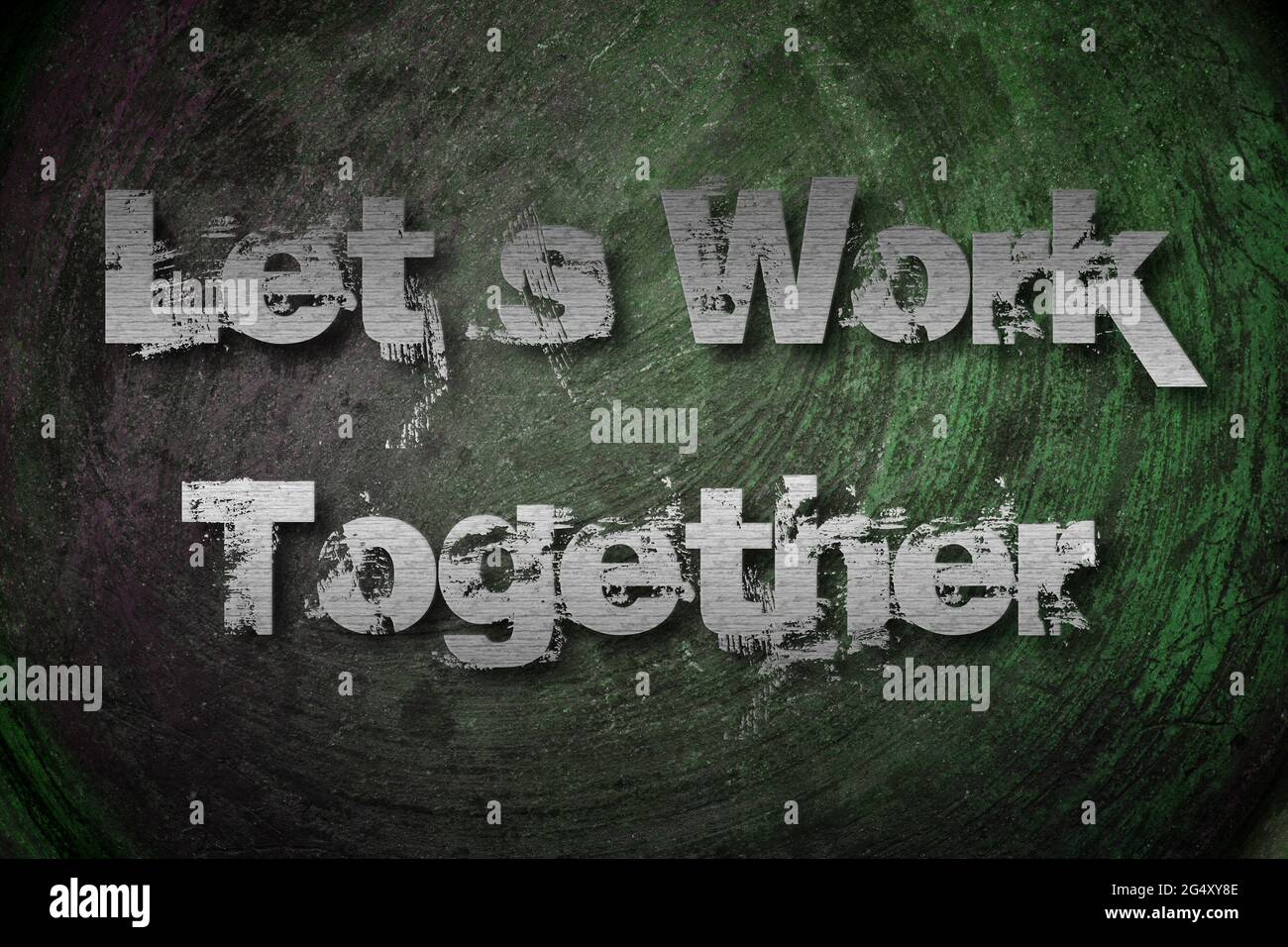 Let's Work Together Concept text on background Stock Photo - Alamy