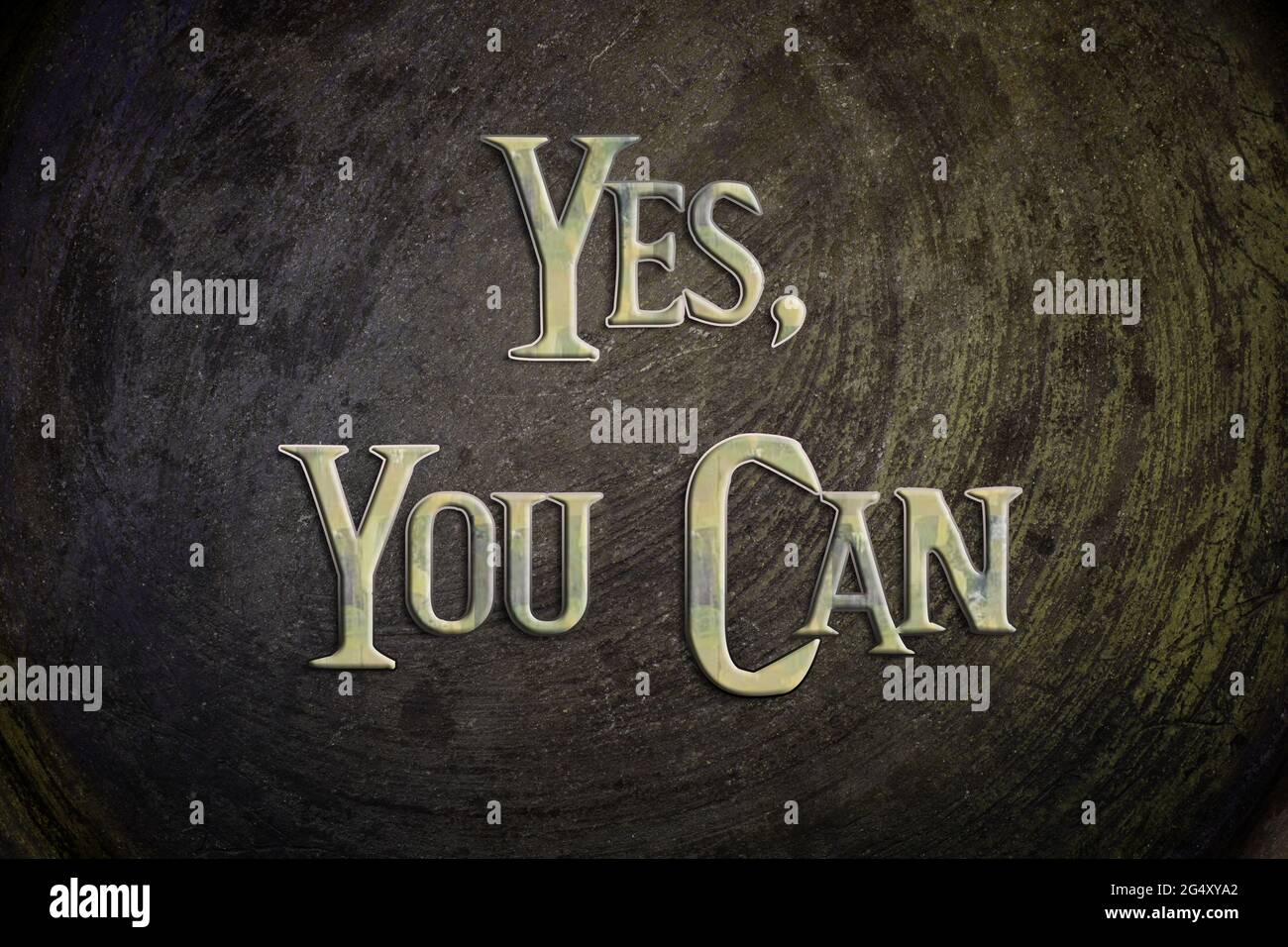 Yes You Can Concept text on background Stock Photo - Alamy