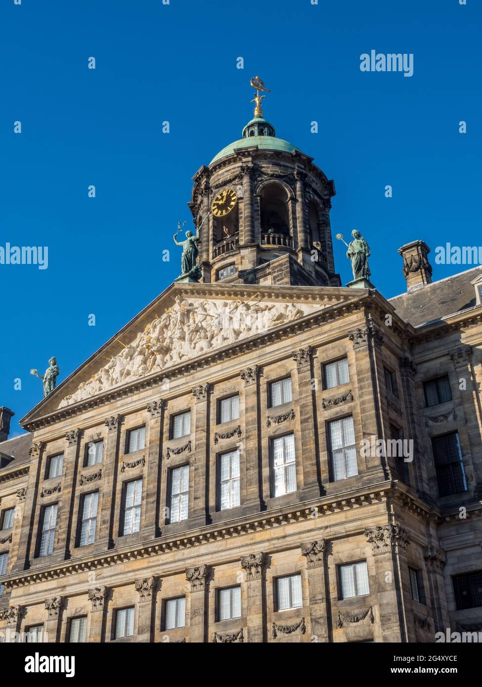 The front of Royal Palace at the Dam Square, Amsterdam, built as city ...