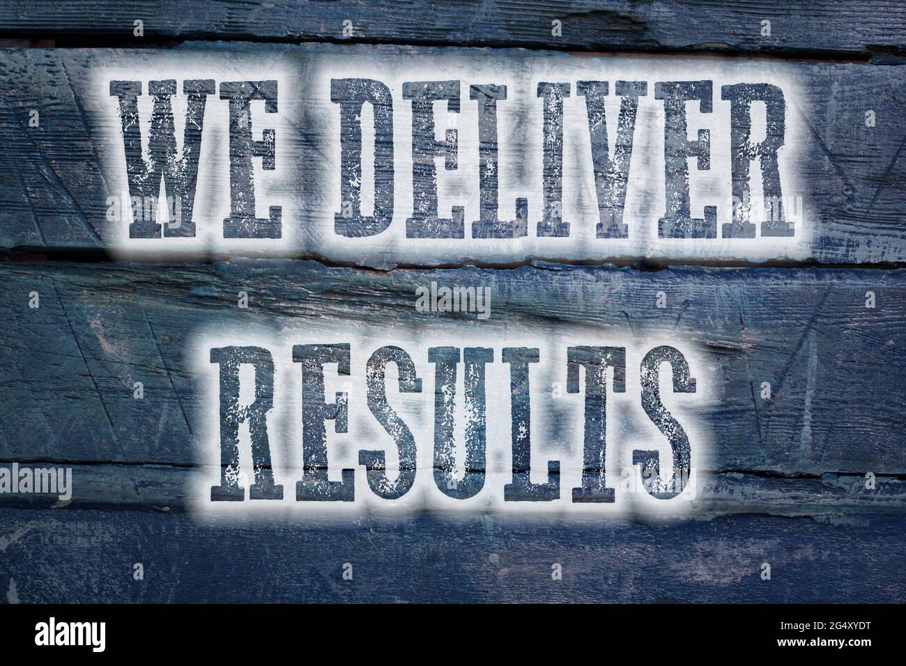 We Deliver Results Concept text on background Stock Photo - Alamy