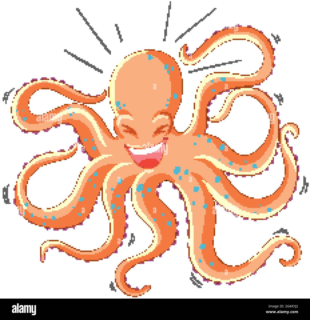 Cartoon octopus orange Cut Out Stock Images & Pictures - Alamy