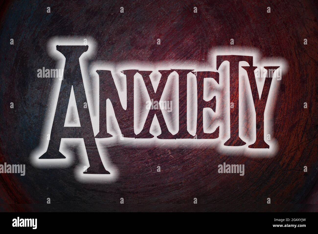 Anxiety Concept text on background Stock Photo - Alamy