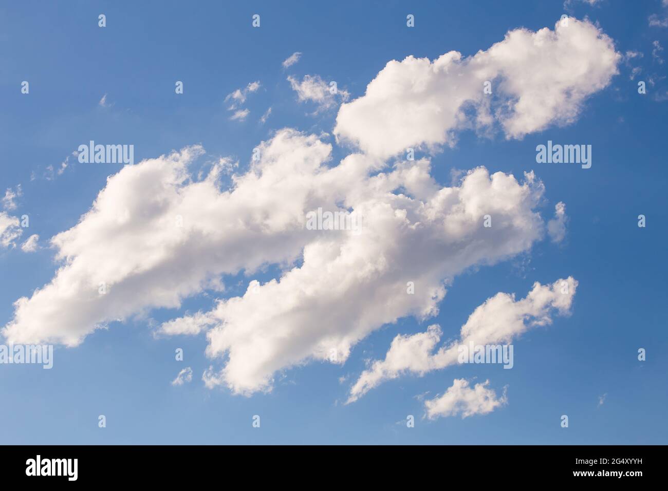 Beautiful blue sky with interesting white cloud. Sky panorama for ...