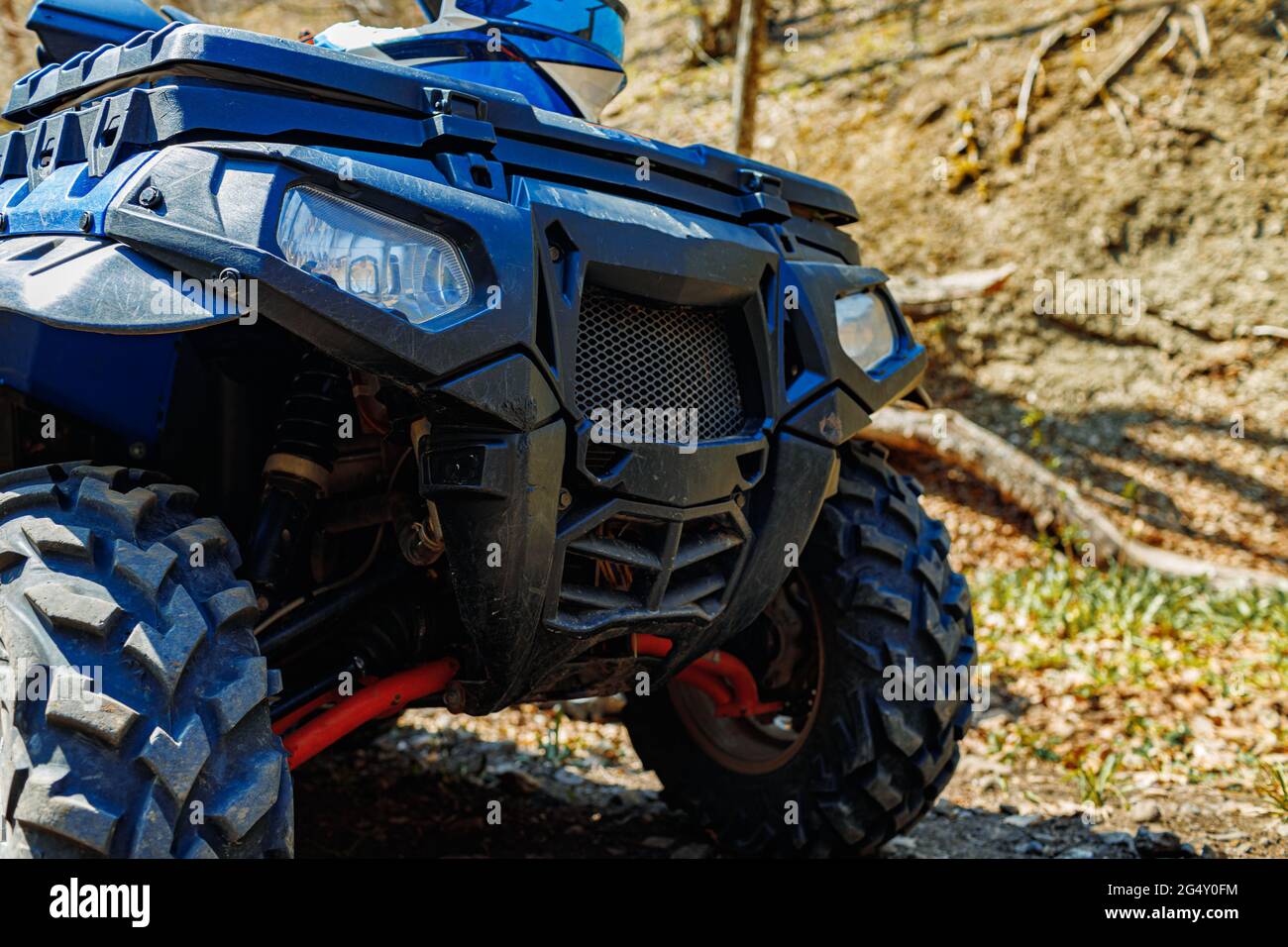 Details of Atv quad bike close up Stock Photo - Alamy