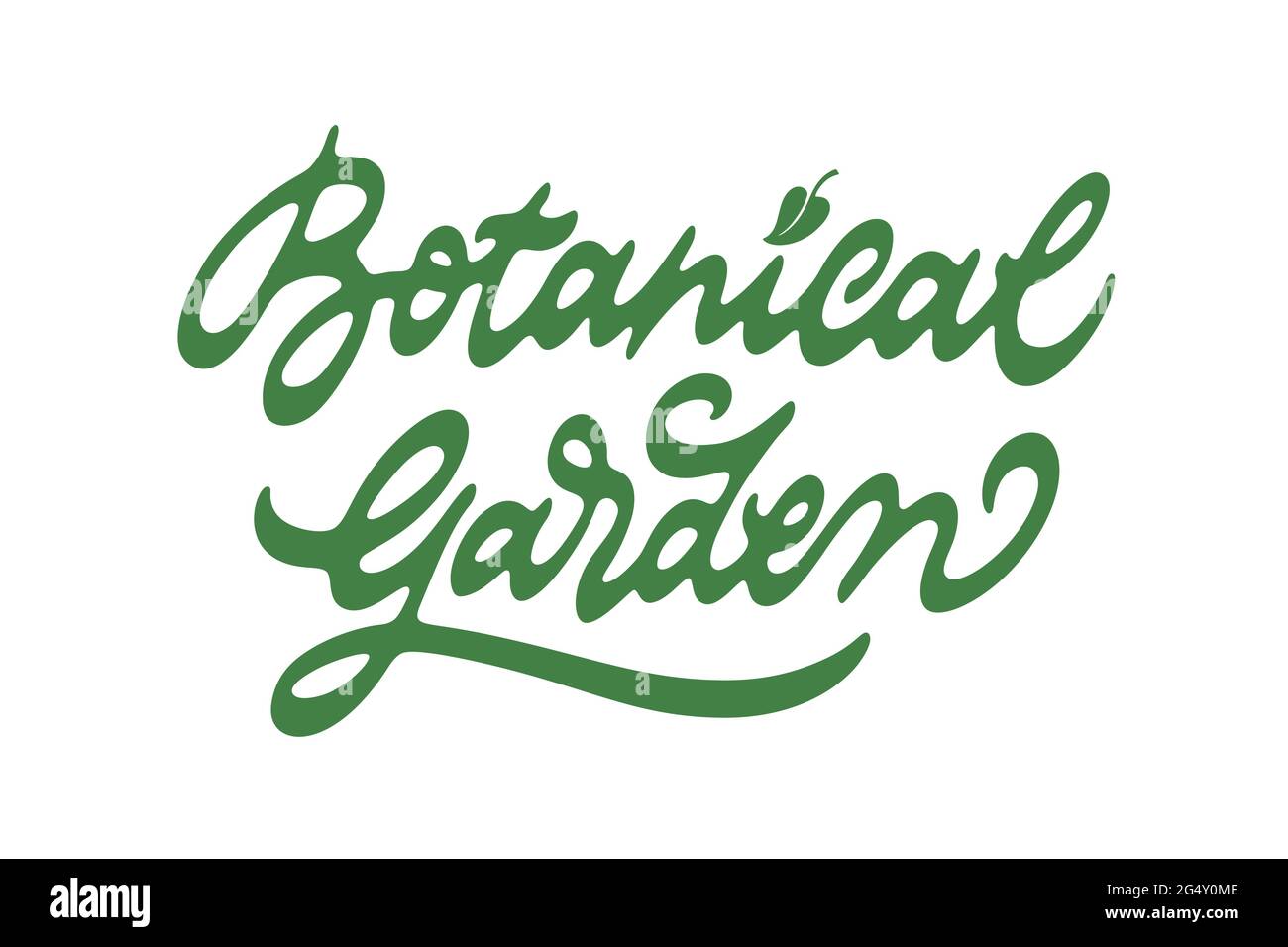 Botanical garden vector lettering Stock Vector Image & Art - Alamy