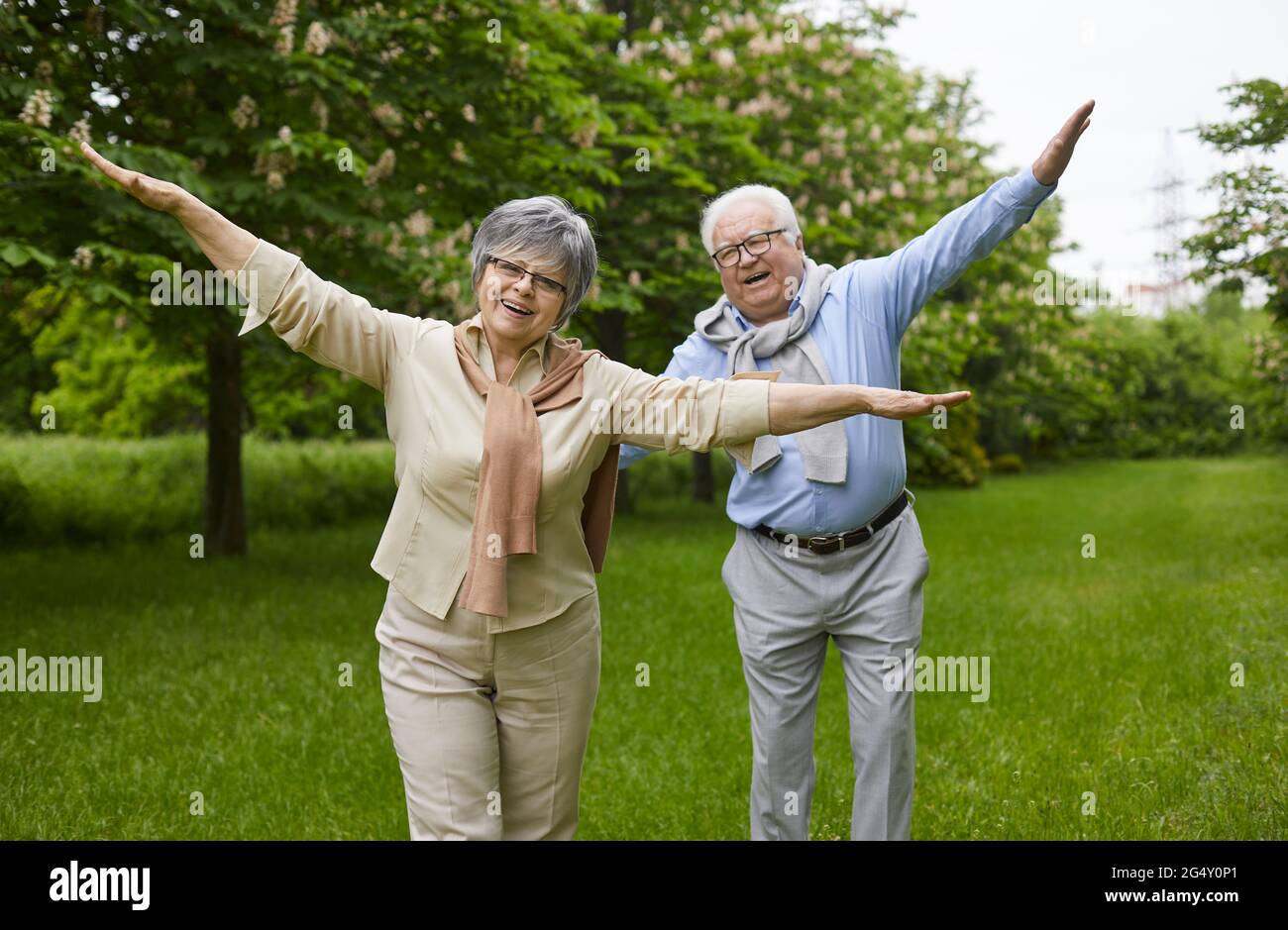 Happy older woman outdoor hi-res stock photography and images - Alamy
