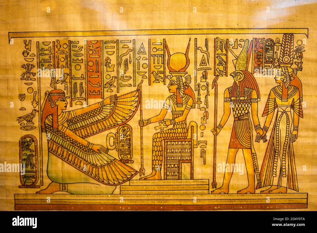 Papyrus Paper And Hieroglyphics High Resolution Stock Photography and ...