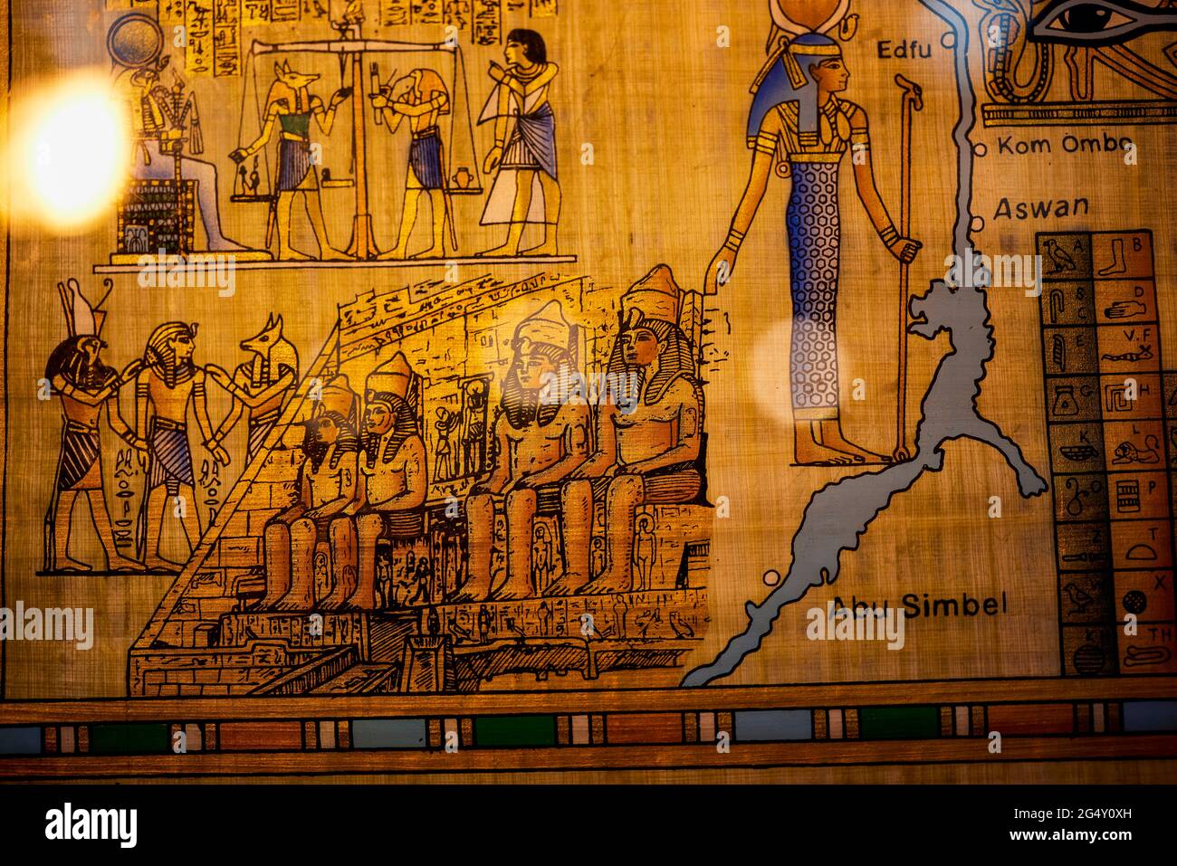 Papyrus. Old natural paper from Egypt Stock Photo - Alamy