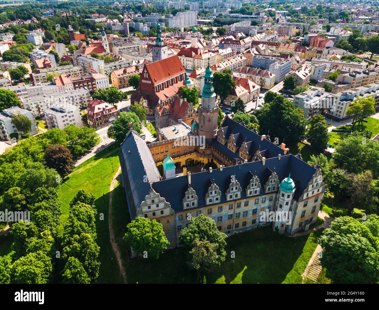 Aerial view historic ksiaz castle hi-res stock photography and images ...