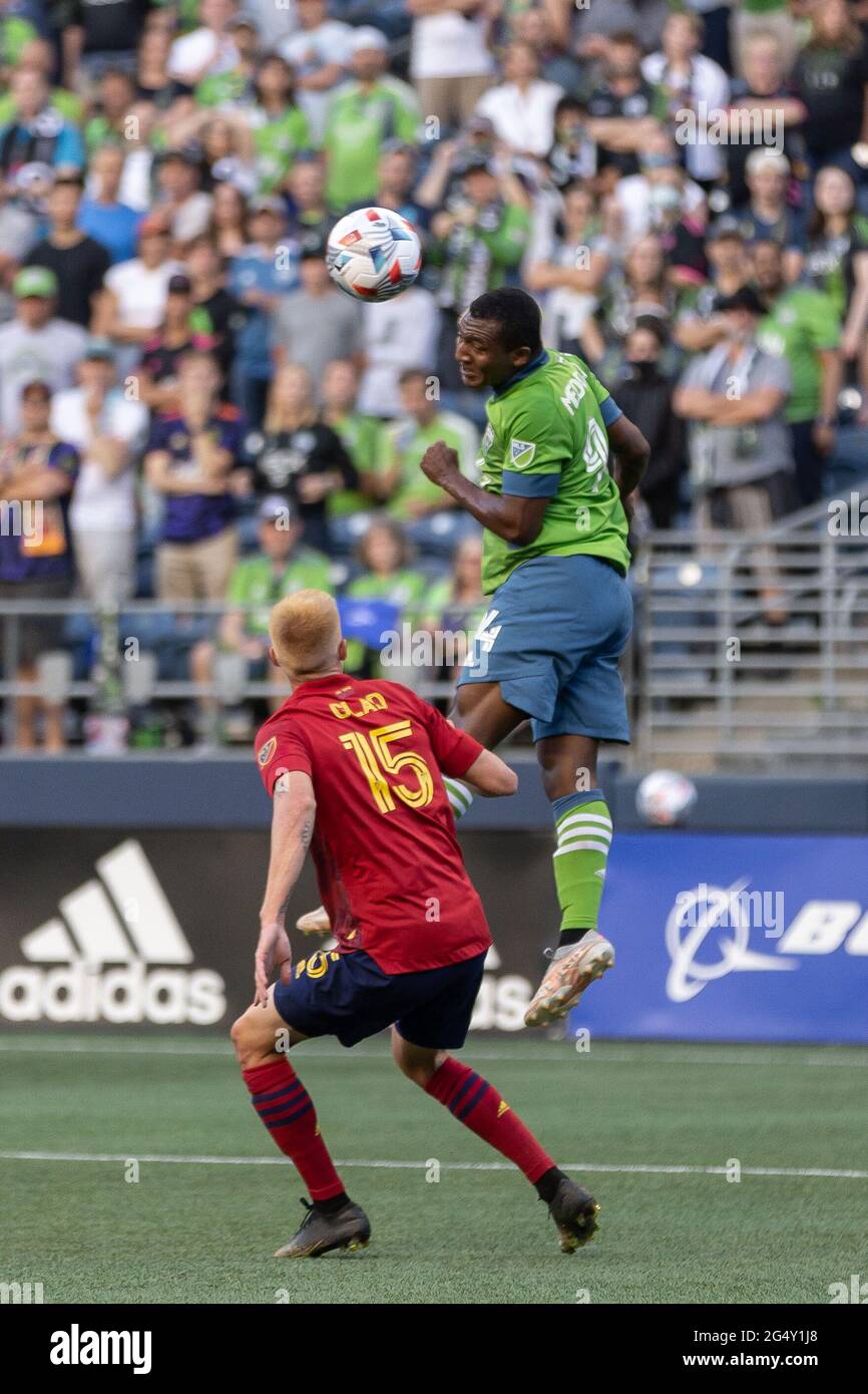Seattle, United States. 23rd June, 2021. Seattle Sounders midfielder ...