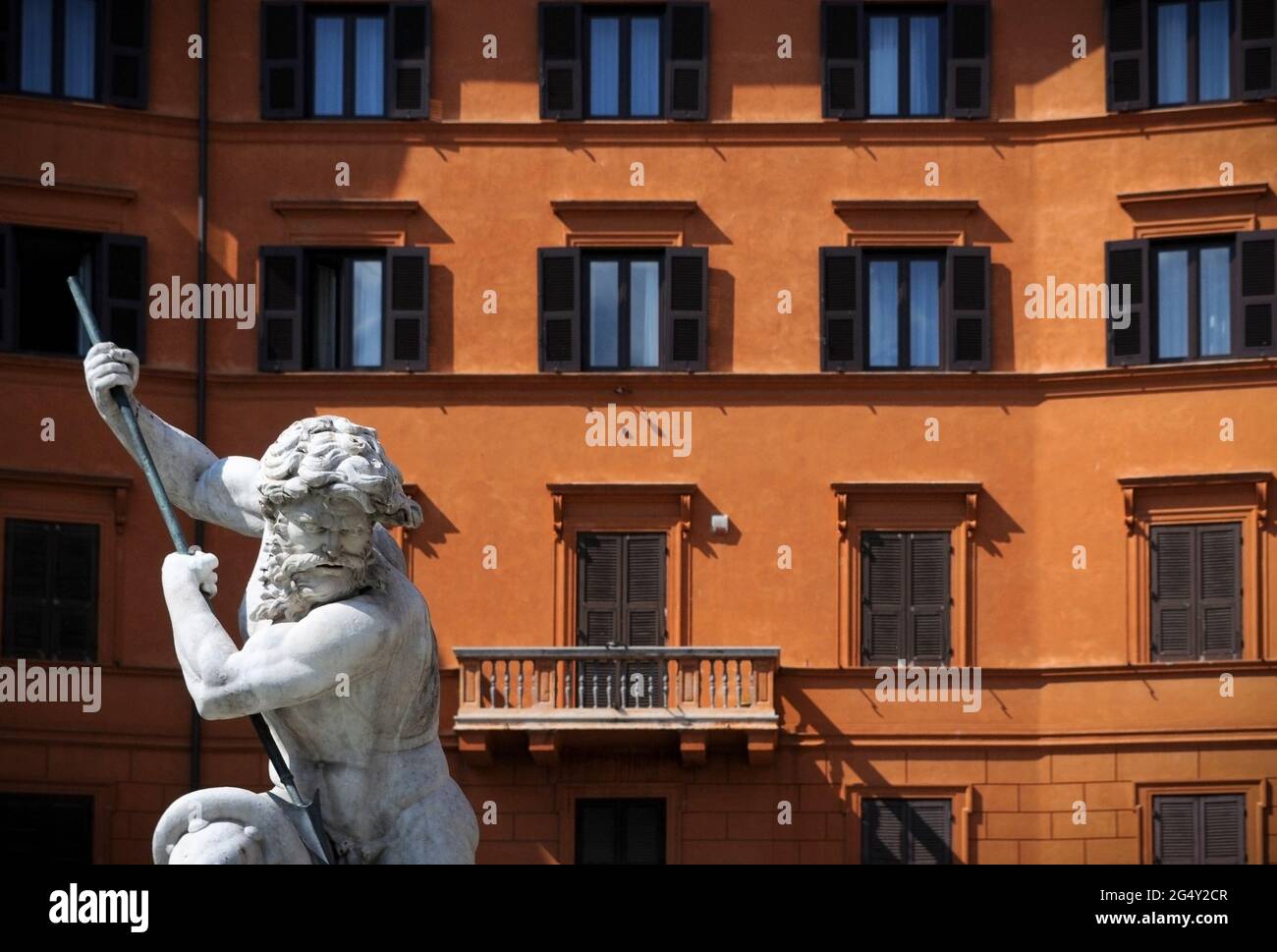 Statue of Neptune in Navona Square, Rome, Italy Stock Photo - Alamy