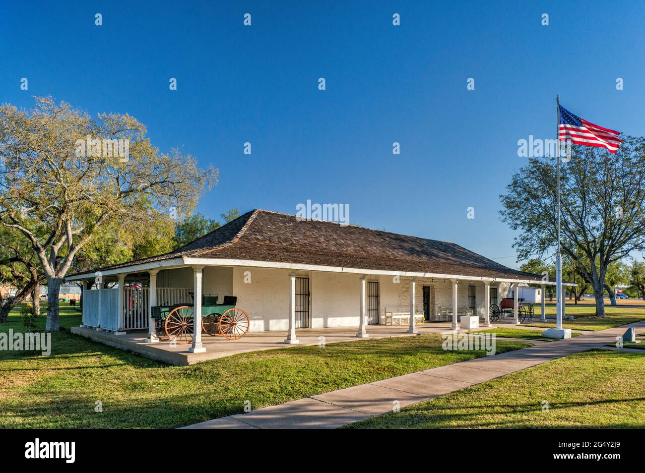 Fort Duncan Headquarters and Museum, Eagle Pass, Texas, USA Stock Photo ...