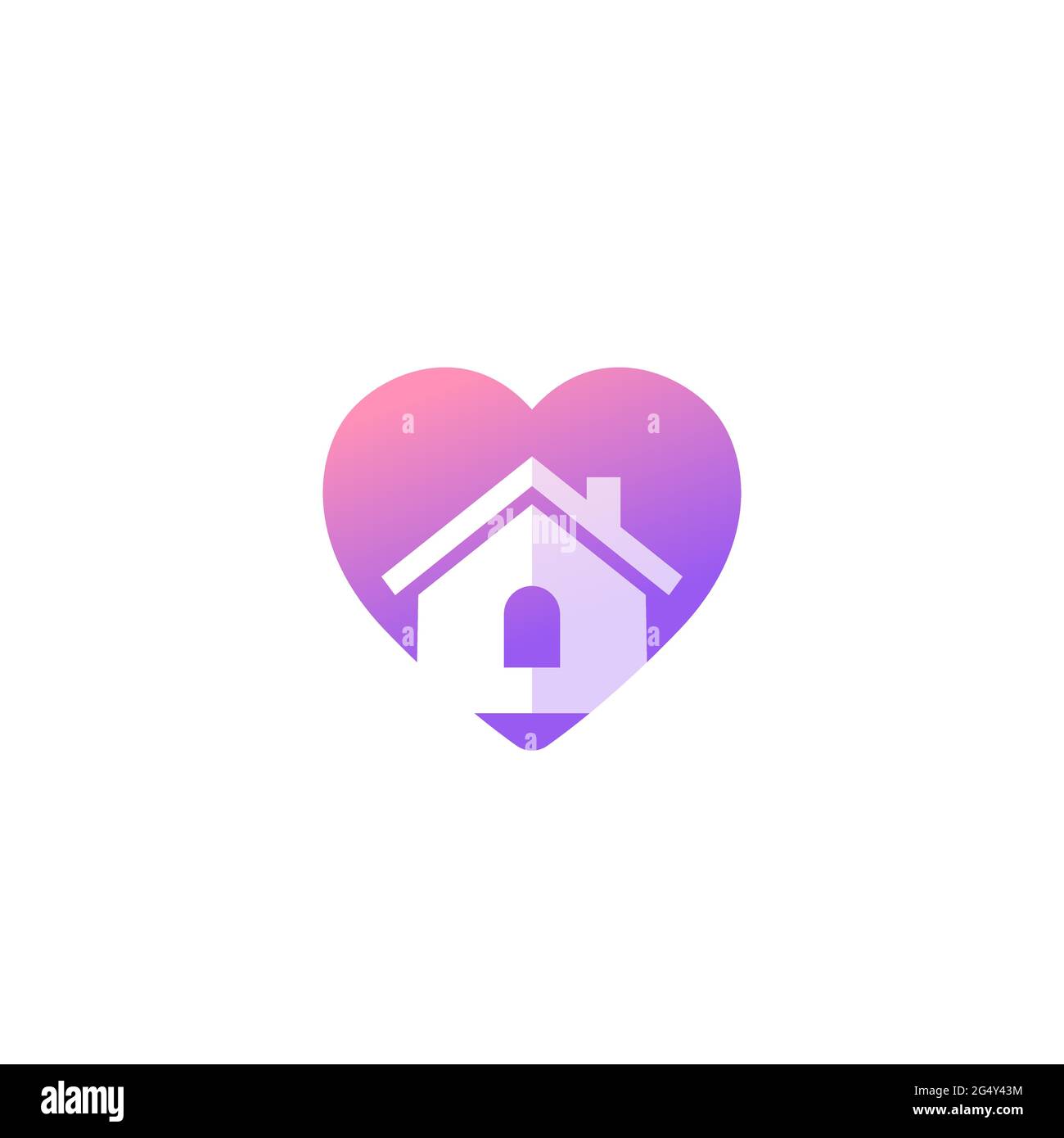 home with heart logo design, vector icon Stock Vector Image & Art - Alamy
