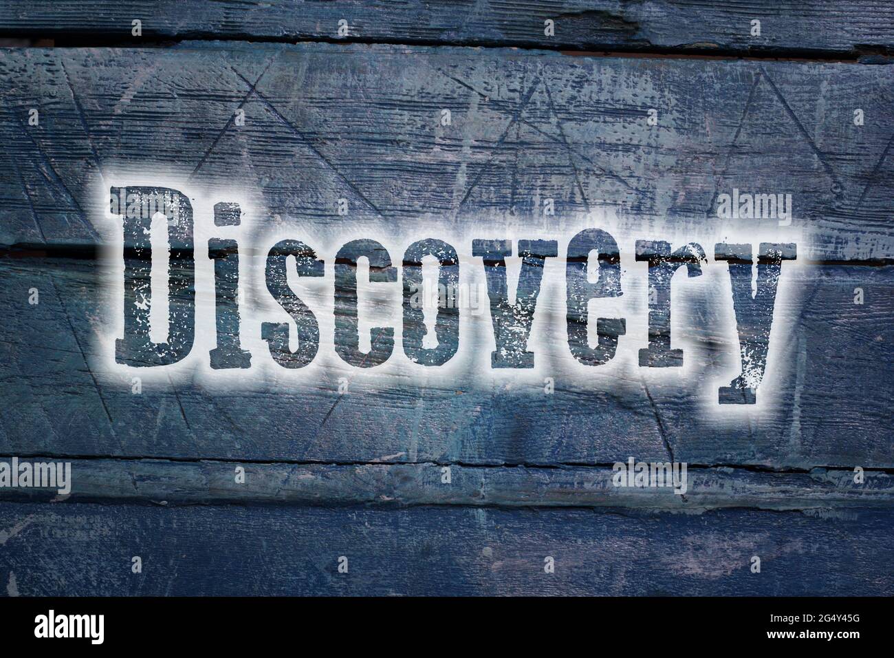 Discovery Concept text on background Stock Photo - Alamy
