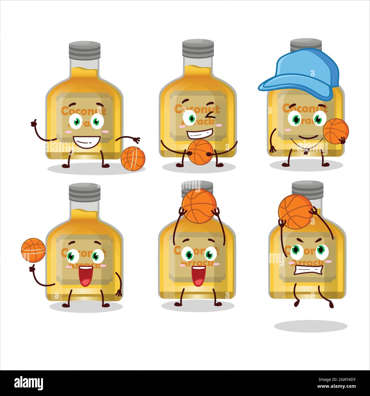 Talented coconut arrack cartoon character as a basketball athlete ...