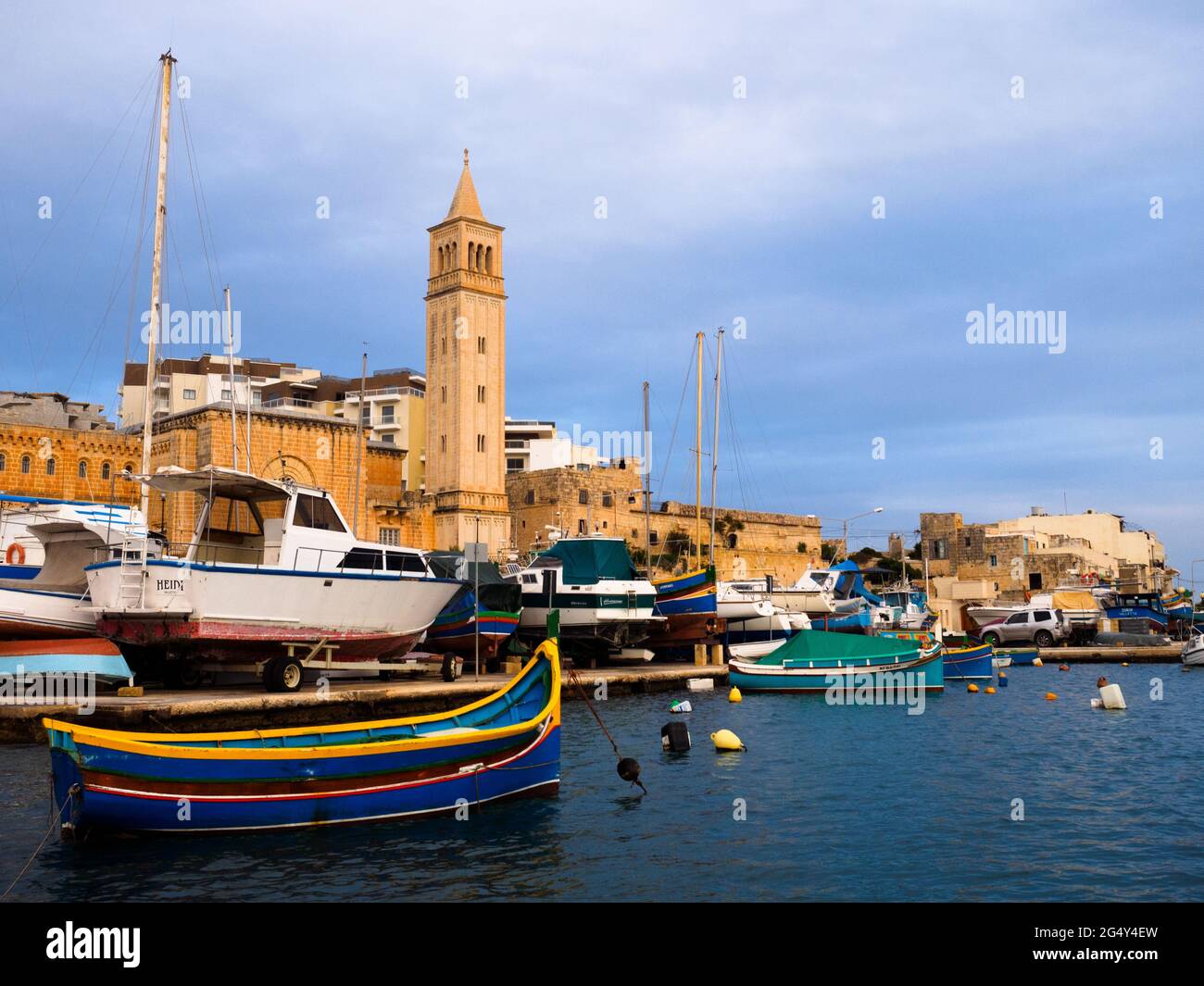 Marsaskala luzzu boats hi-res stock photography and images - Alamy