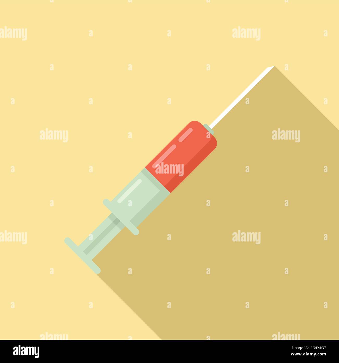 Blood syringe icon, flat style Stock Vector Image & Art - Alamy