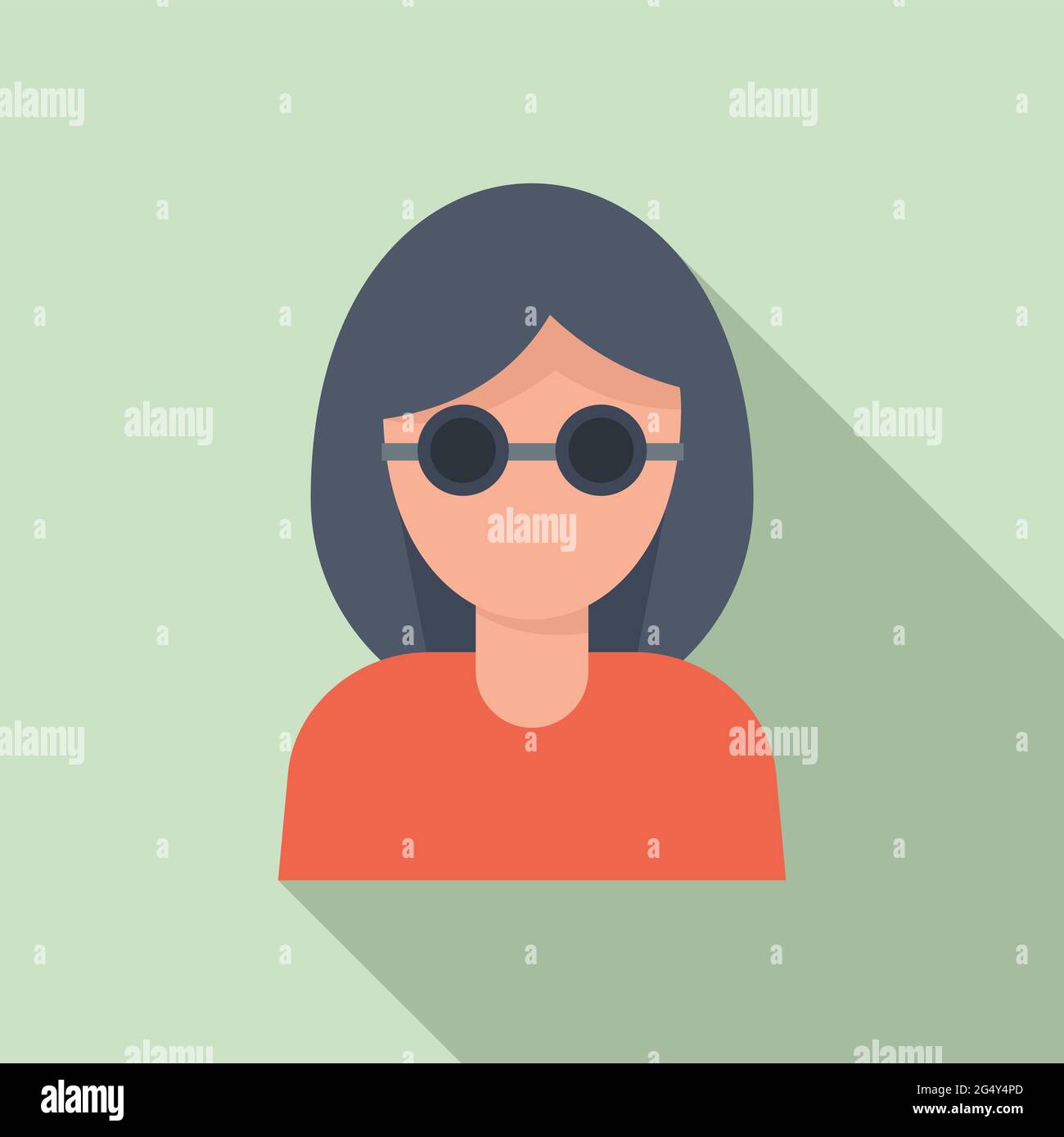 Blind Girl, Walking Stick Stock Vector Images - Alamy