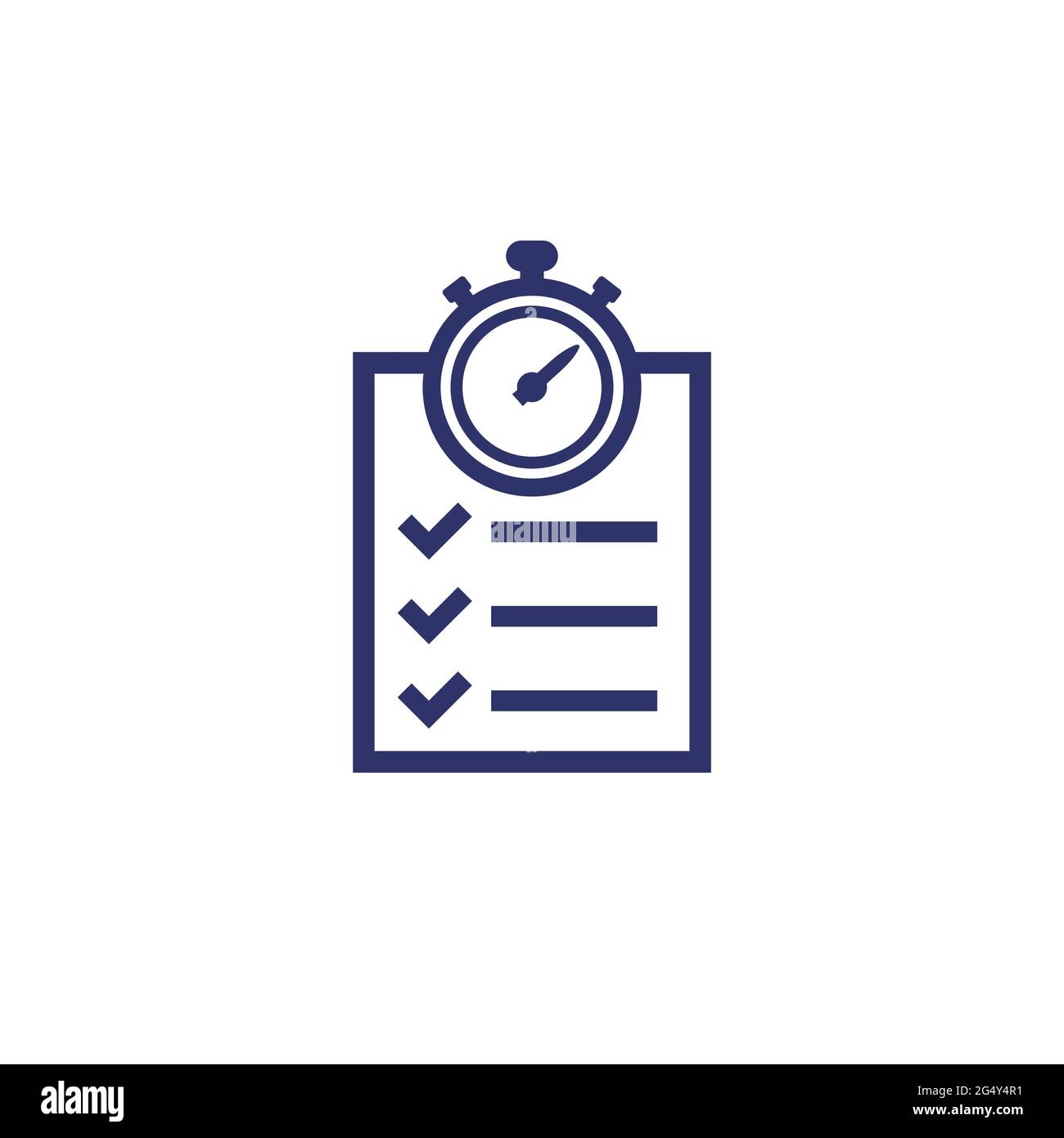 chronometer, timer and checklist icon Stock Vector Image & Art - Alamy