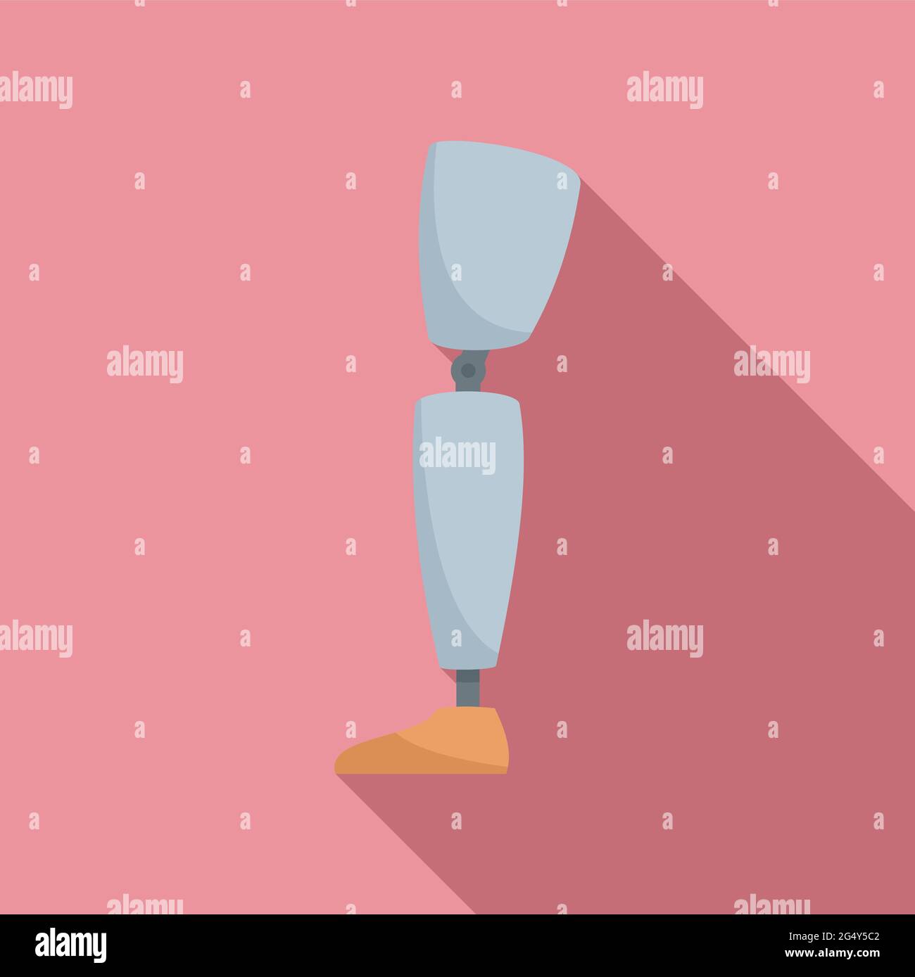Metal prosthetic leg icon, flat style Stock Vector Image & Art - Alamy