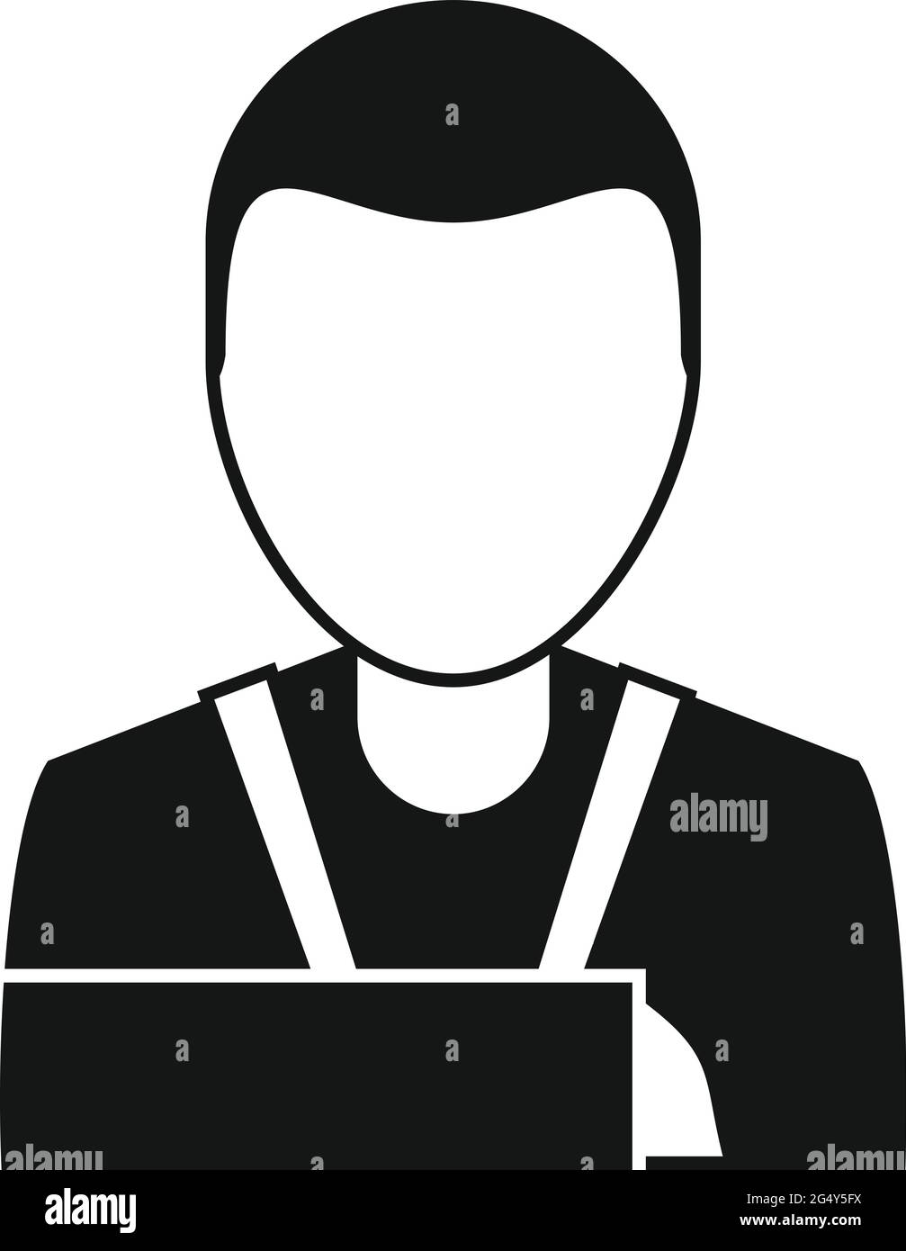 Man hand broken icon, simple style Stock Vector Image & Art - Alamy