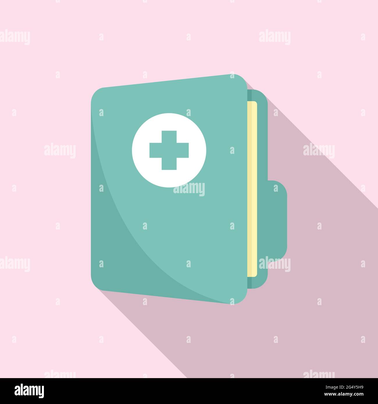 Medical folder icon, flat style Stock Vector Image & Art - Alamy
