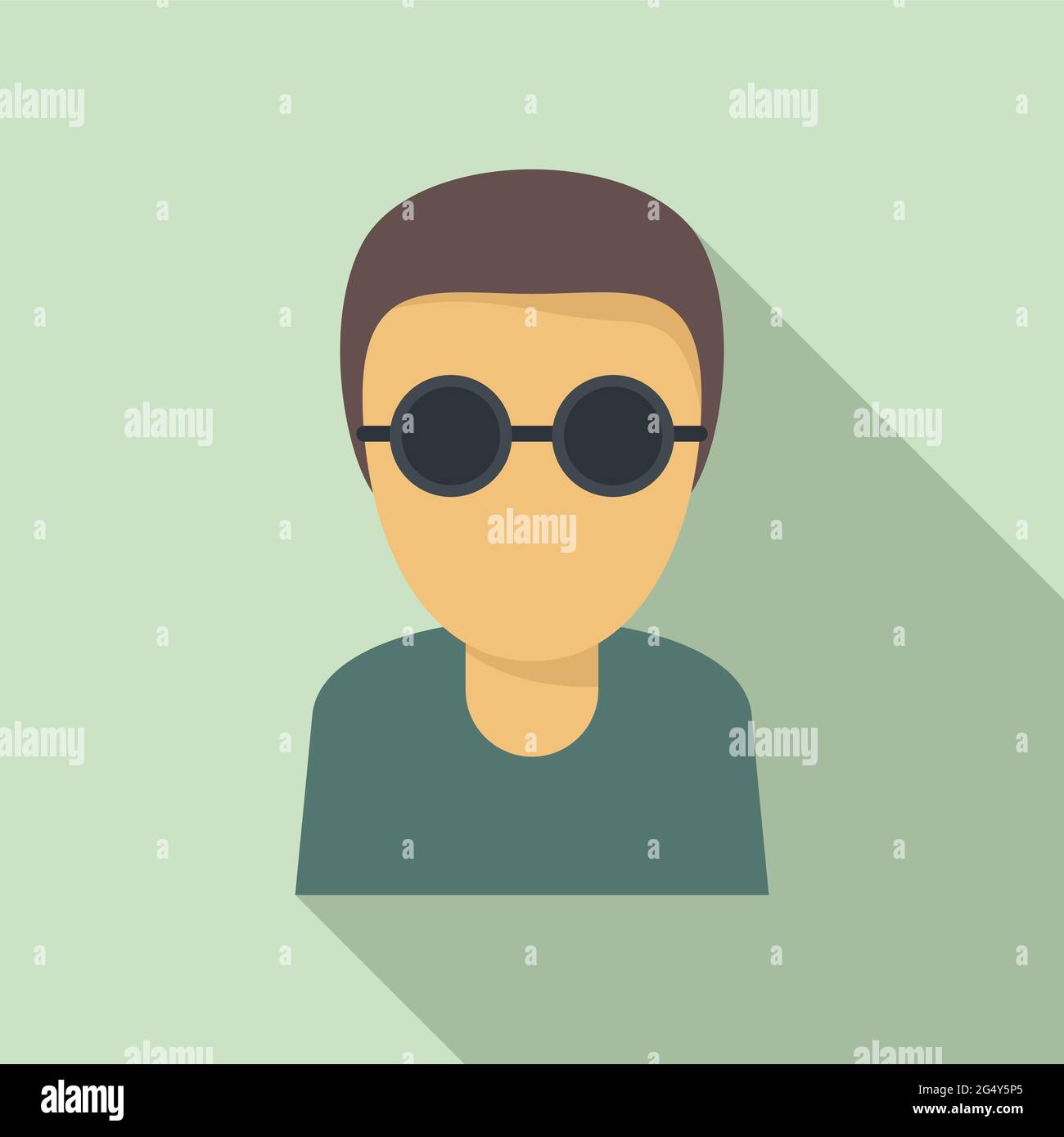 Blind man icon, flat style Stock Vector Image & Art - Alamy
