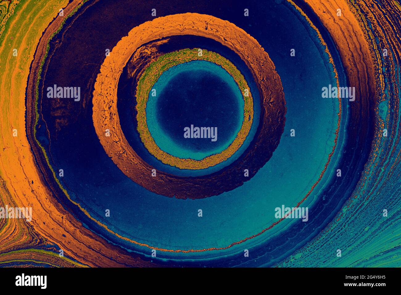 Abstract painting in blue and orange oil paint colors - perfect for ...